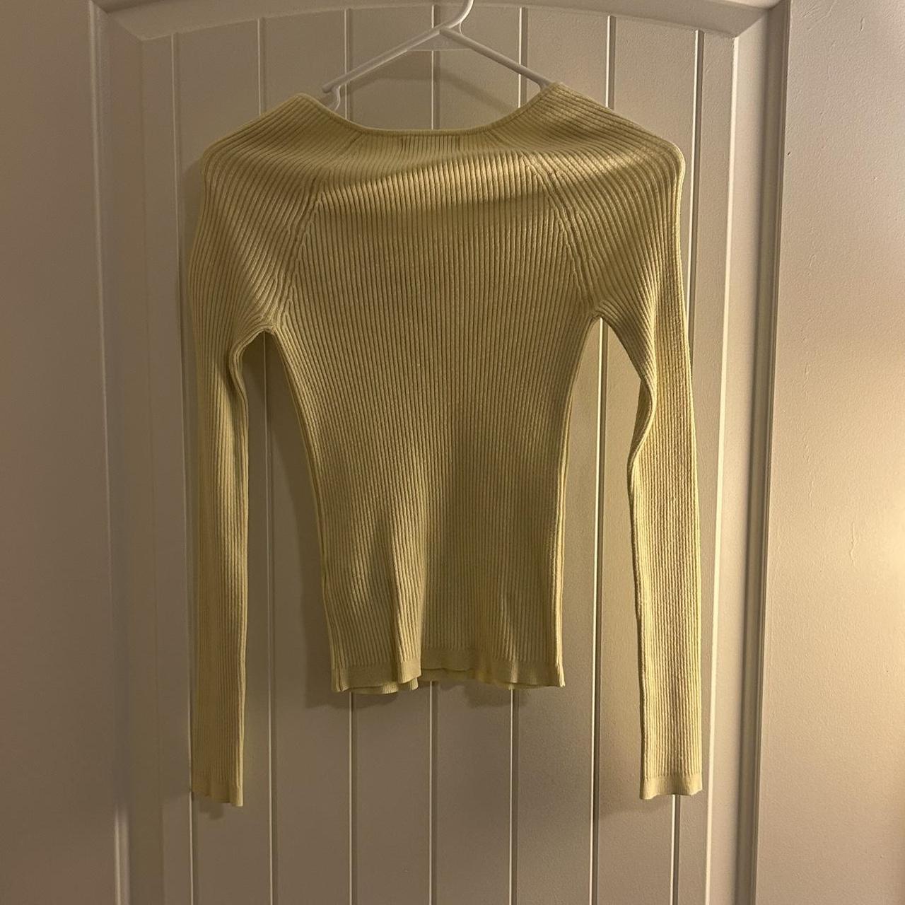 yellow primark long sleeve size xs, fits accurate - Depop