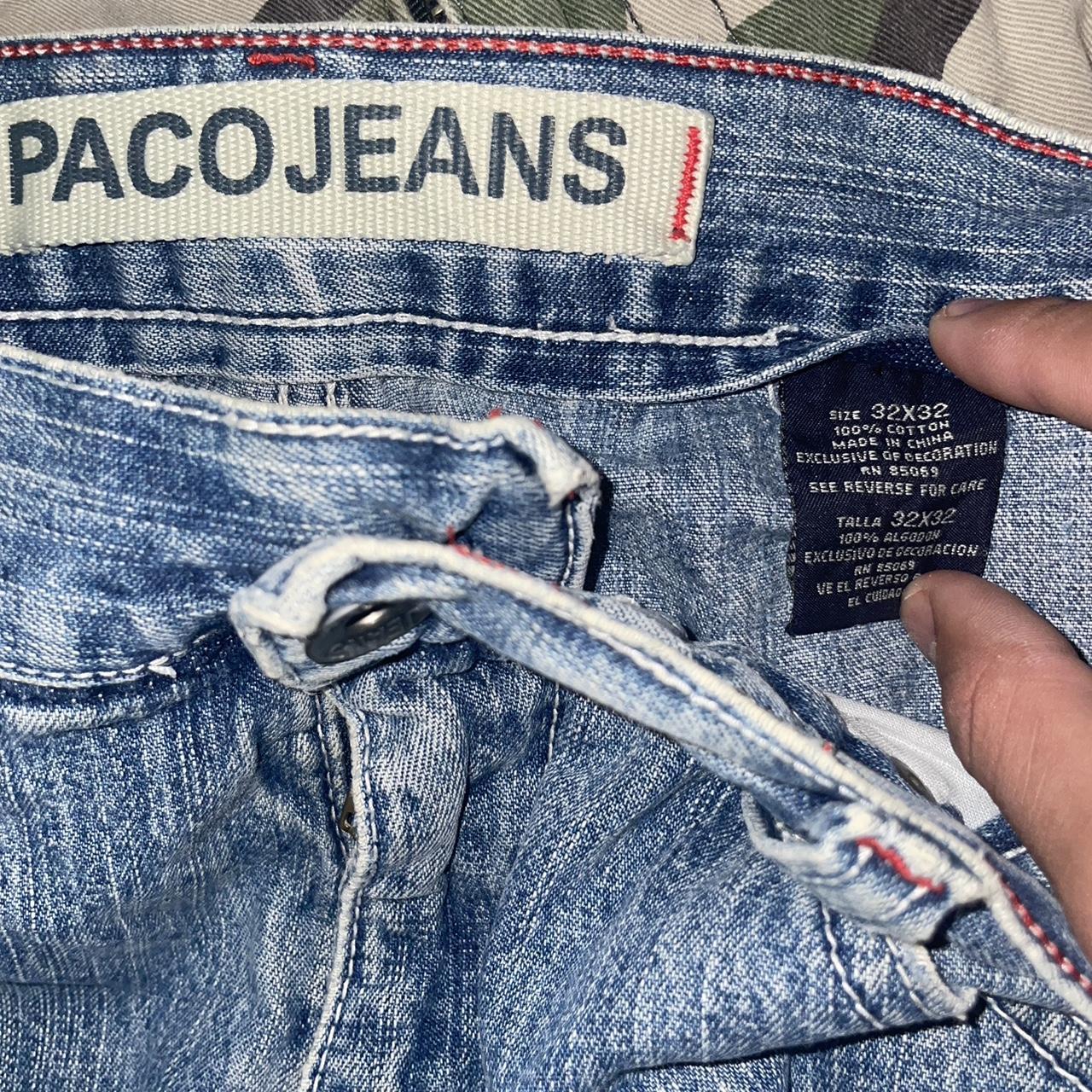 Vintage super rare paco jeans with a really cool... - Depop