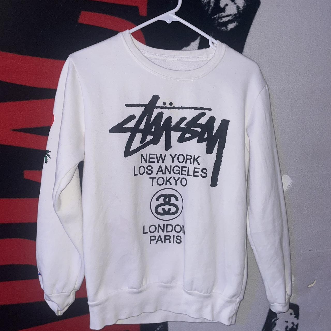 Y2k Vintage super rare stussy long sleeve sweater... - Depop