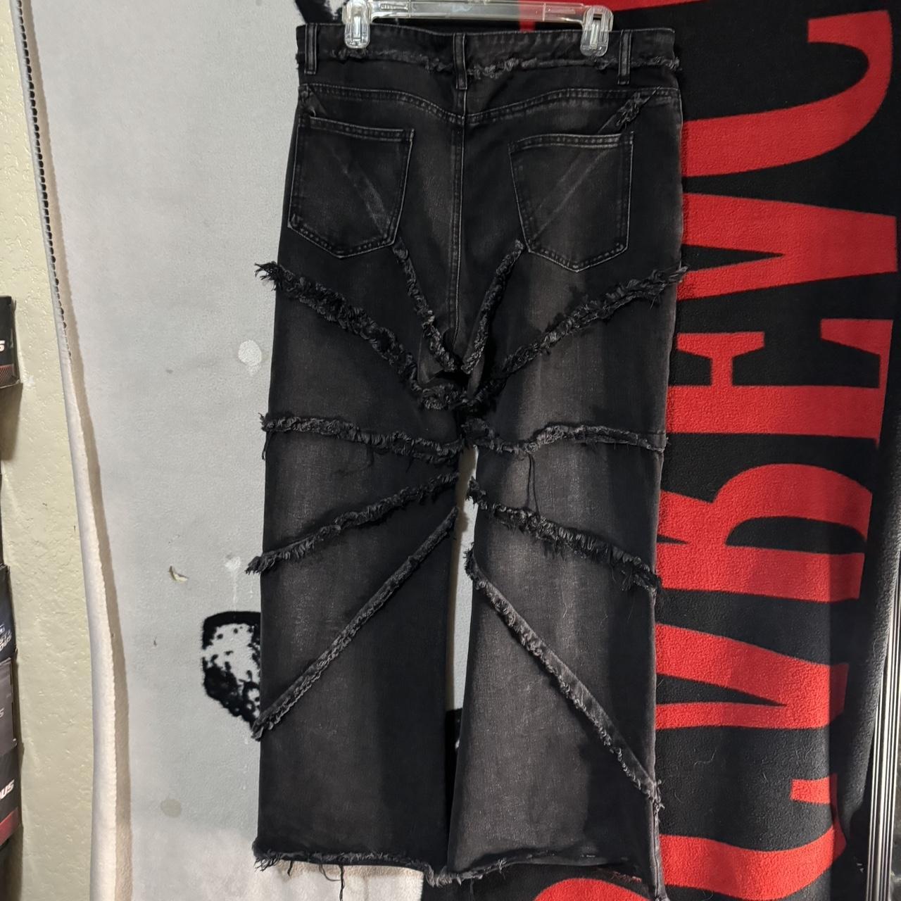 Y2k Vintage jeans with a really cool design like... - Depop