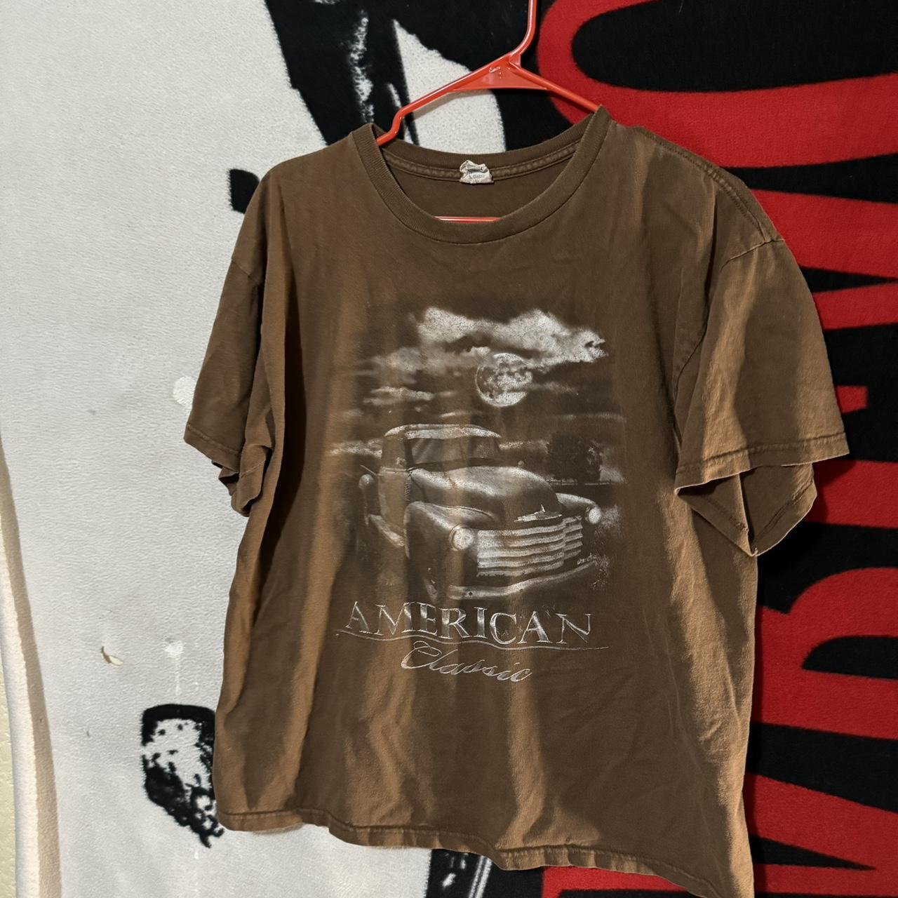 Y2k Vintage shirt with a really cool design good... - Depop