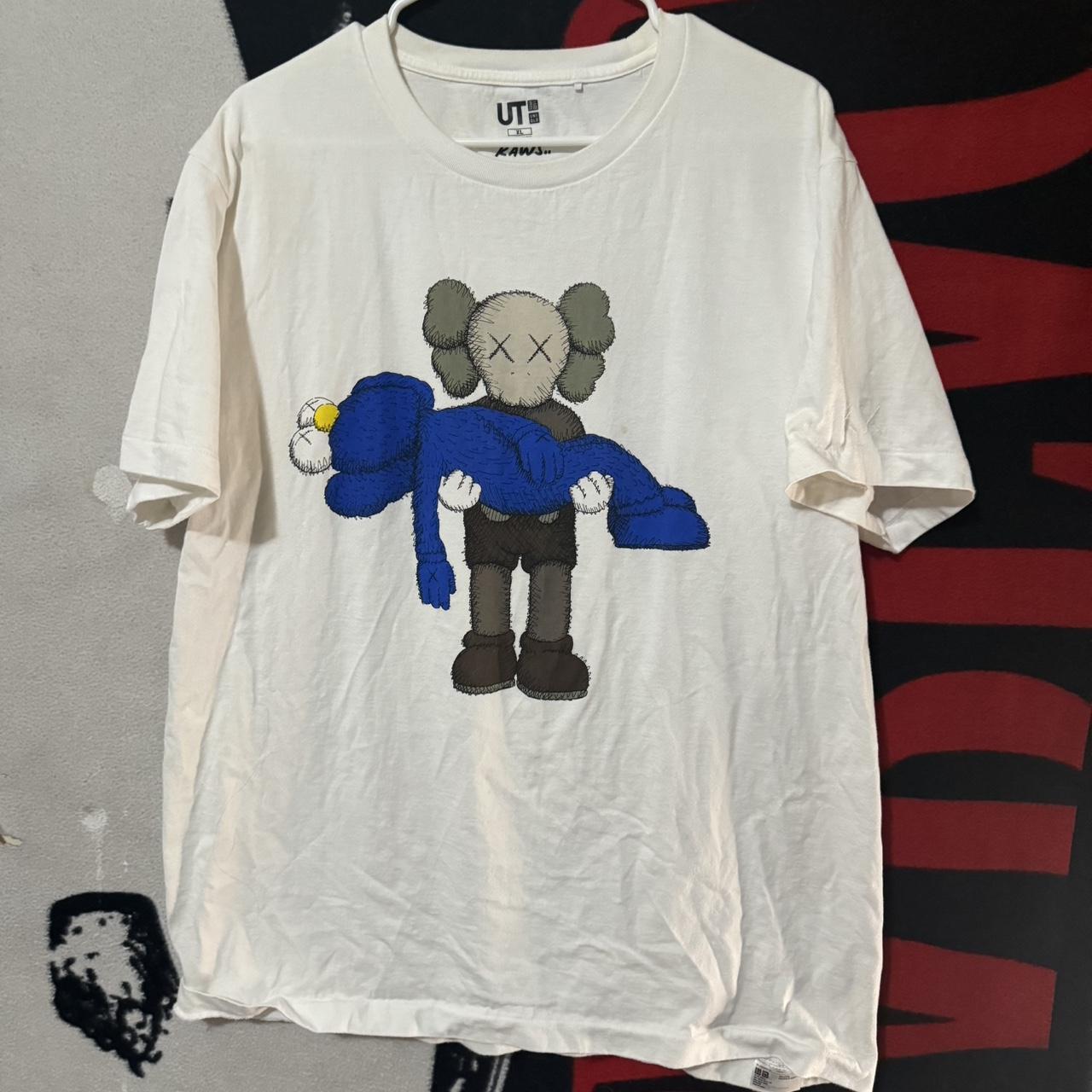 Y2k Vintage kaws shirt with a really cool design... - Depop
