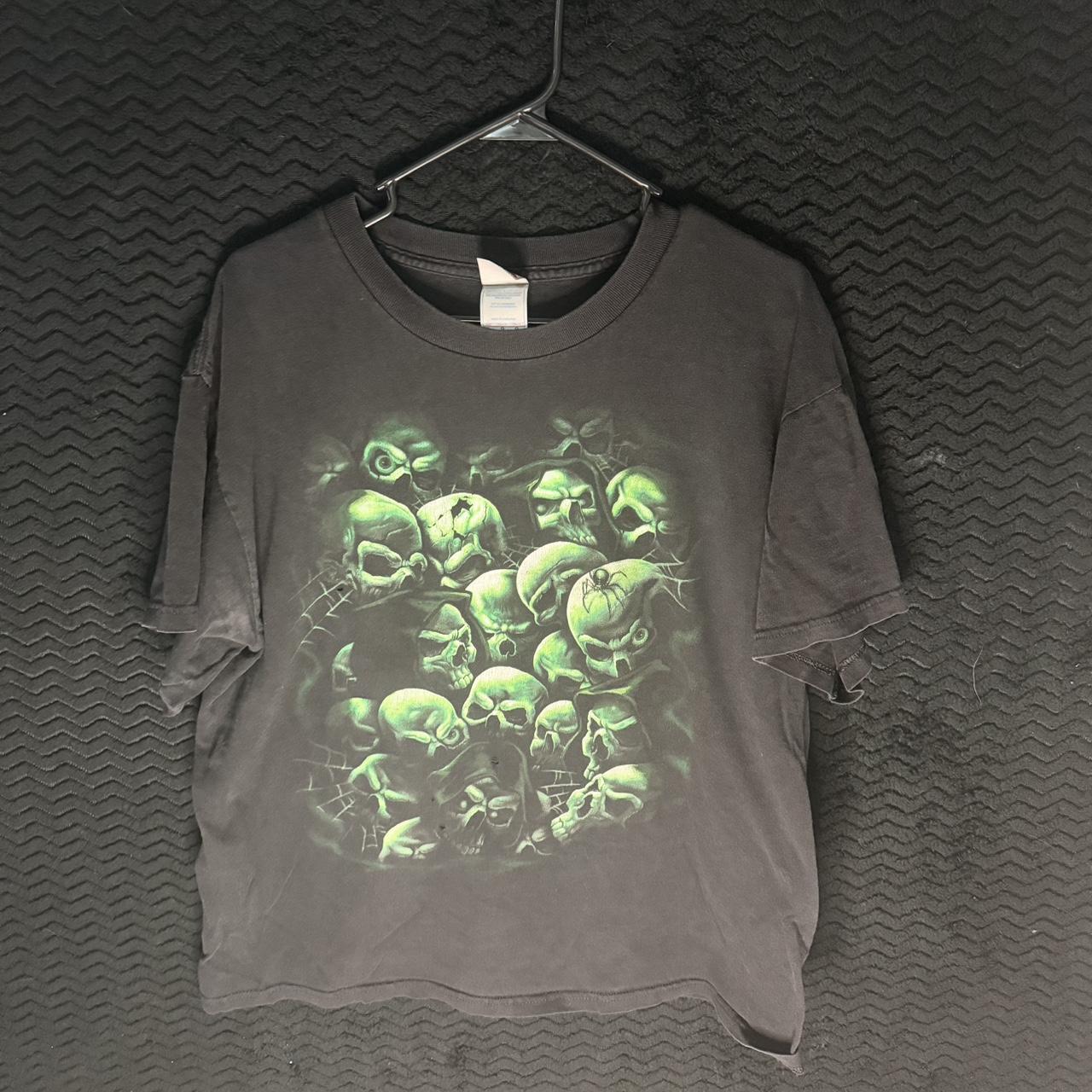 Y2k Vintage shirt with a really cool design like... - Depop