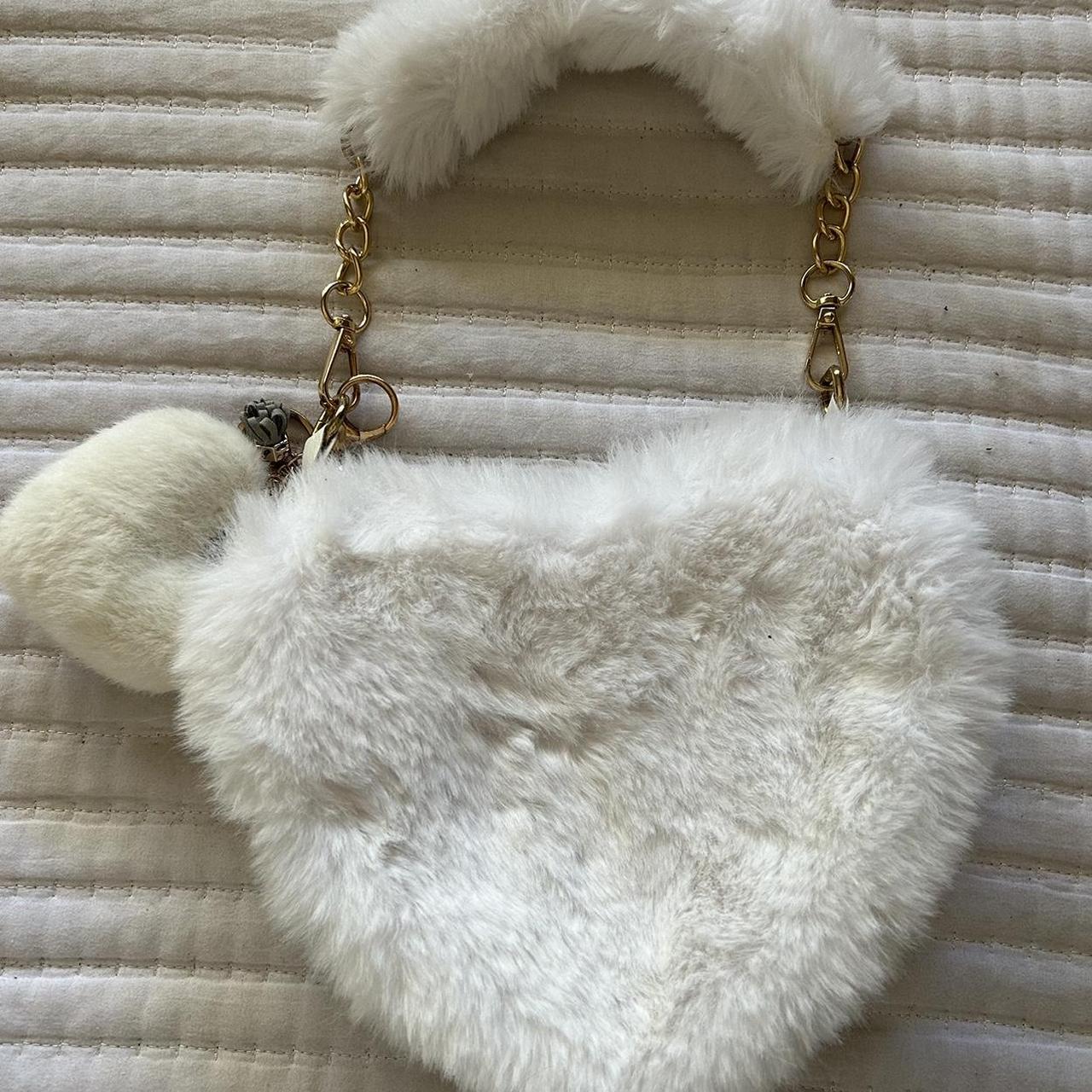 Heart shape y2k fluffy bag #y2kbag #y2kfashion... - Depop