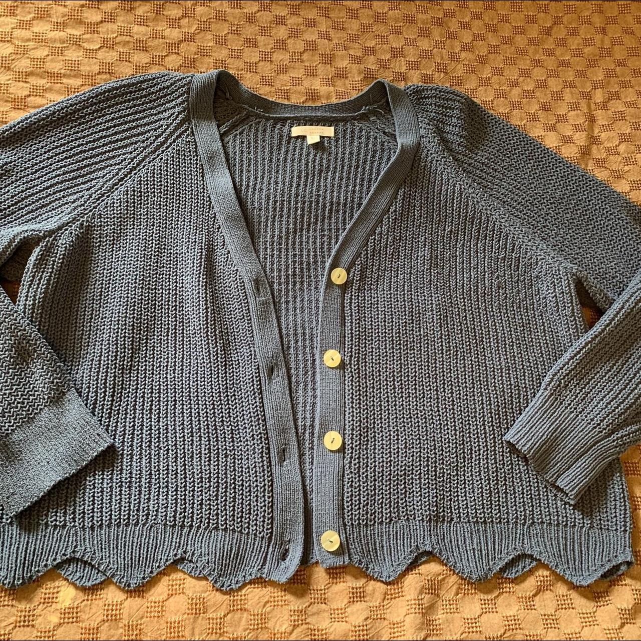 Dusty blue cropped cardigan -Size XL -Slightly... - Depop