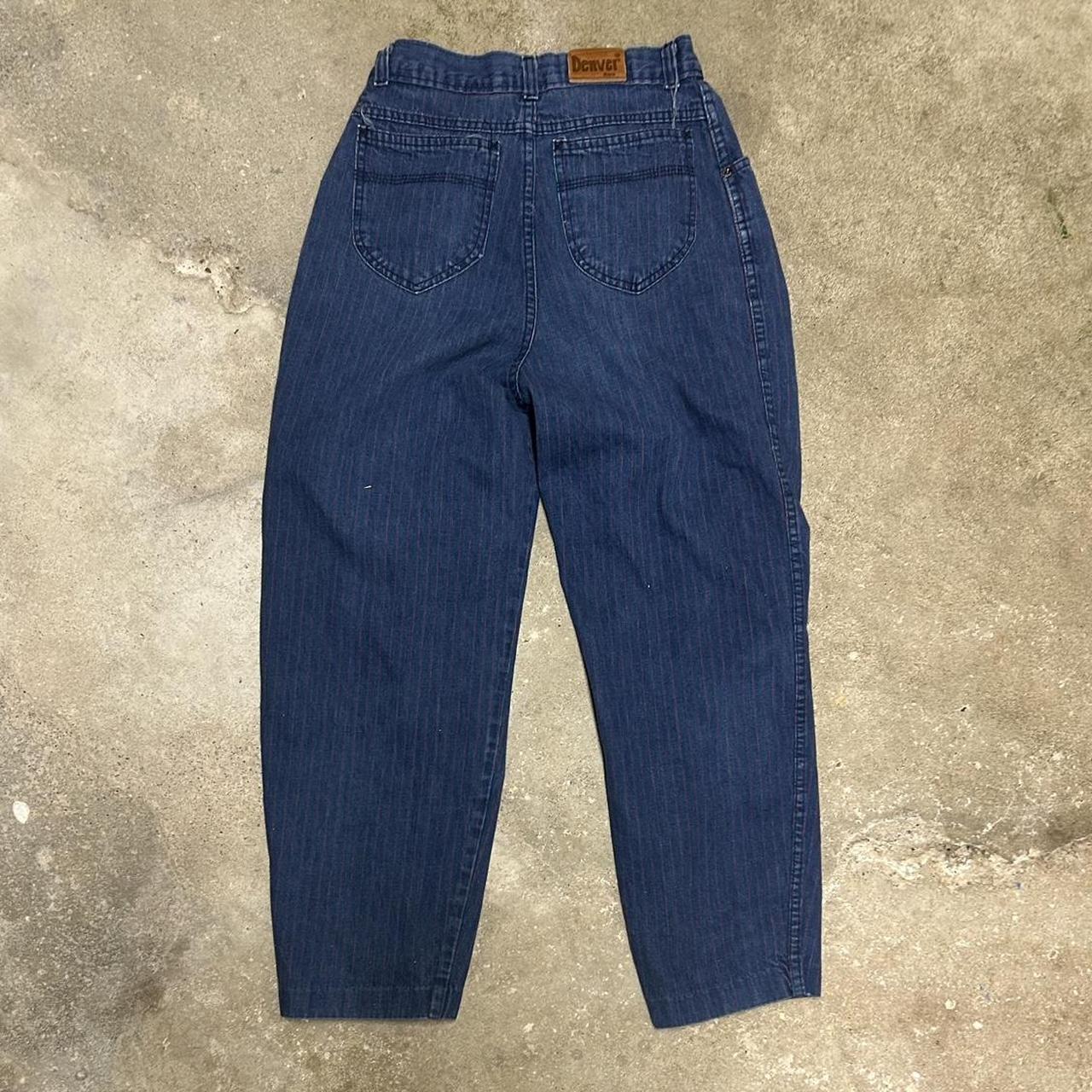 Really Cool Vintage 80s Red-Striped Jeans Fit a... - Depop