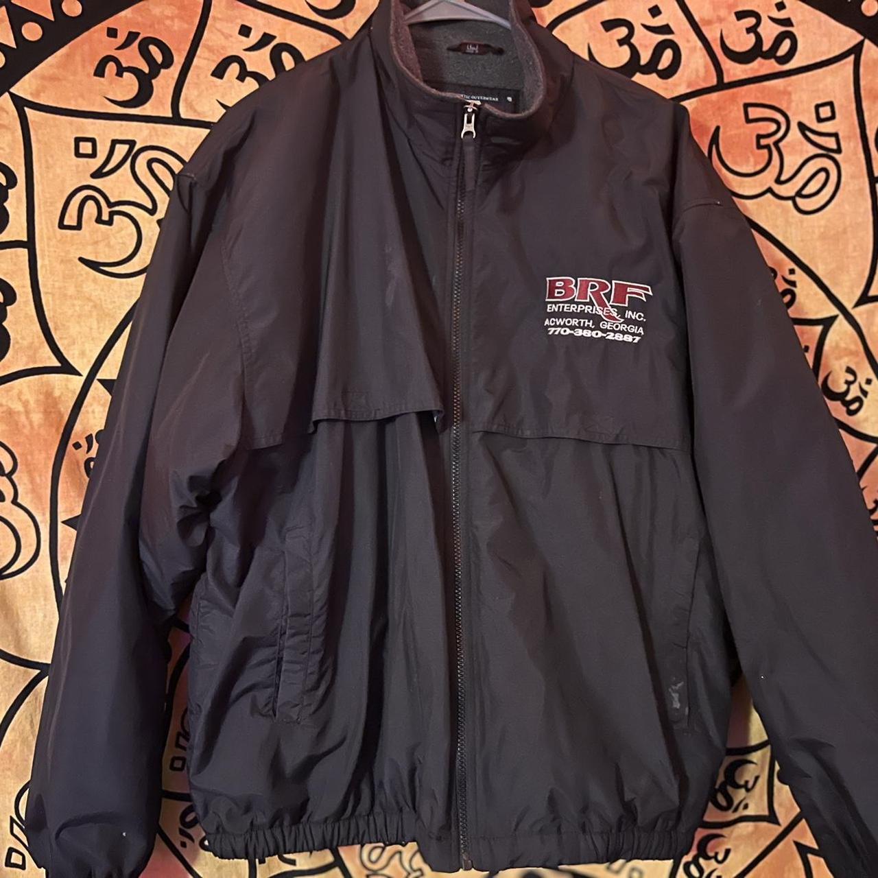 Vintage black work windbreaker jacket - Depop