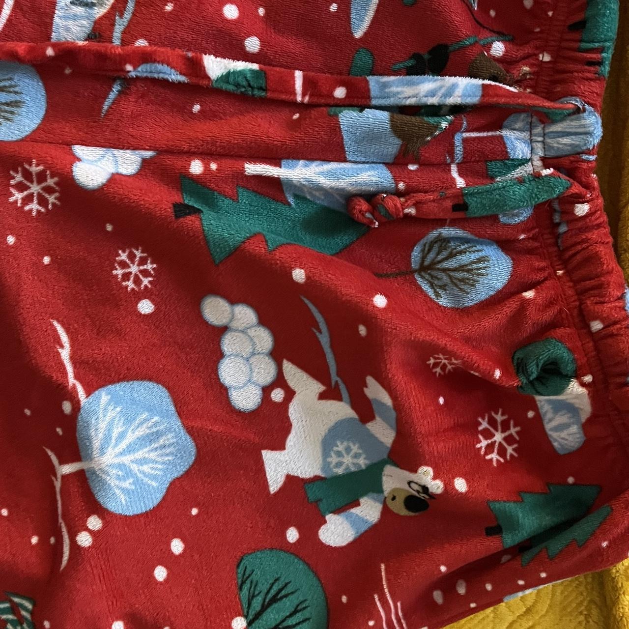 Red Christmas pajamas bottoms with polar bear and... - Depop