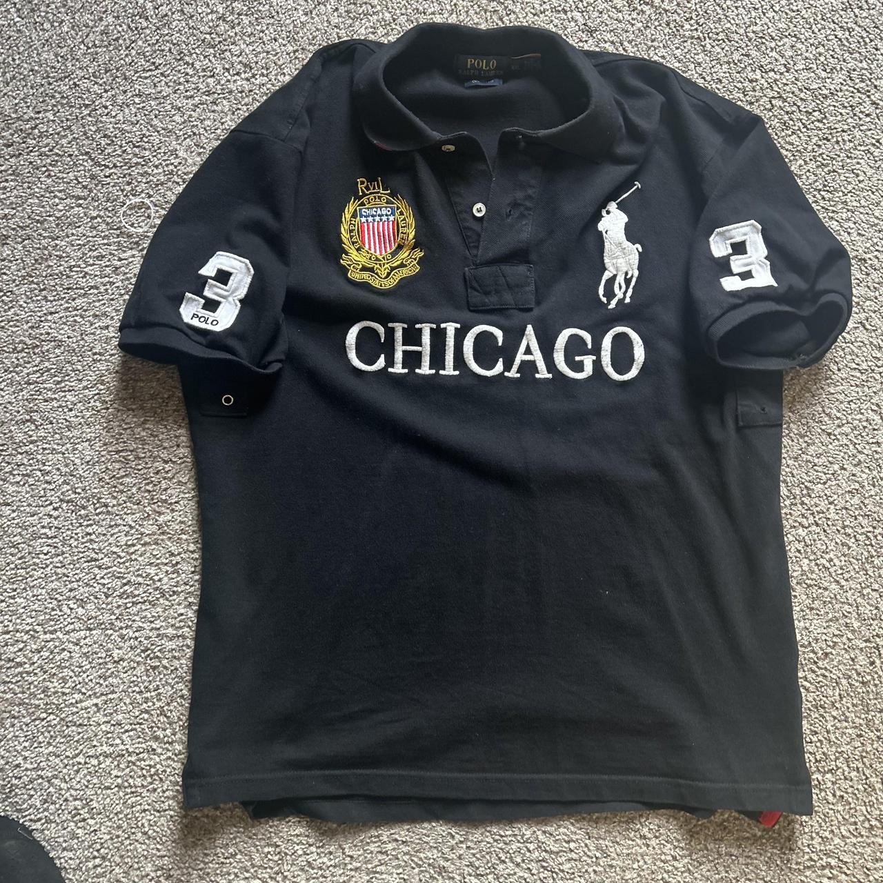 old polo washed hella times shrunk missing a metal... | Depop