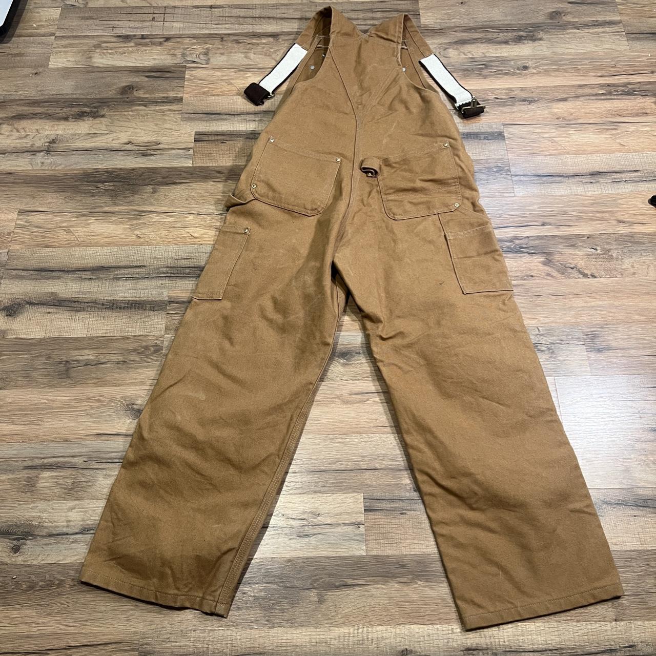 Carhartt tan overalls. No major flaws! Size 28/28 - Depop