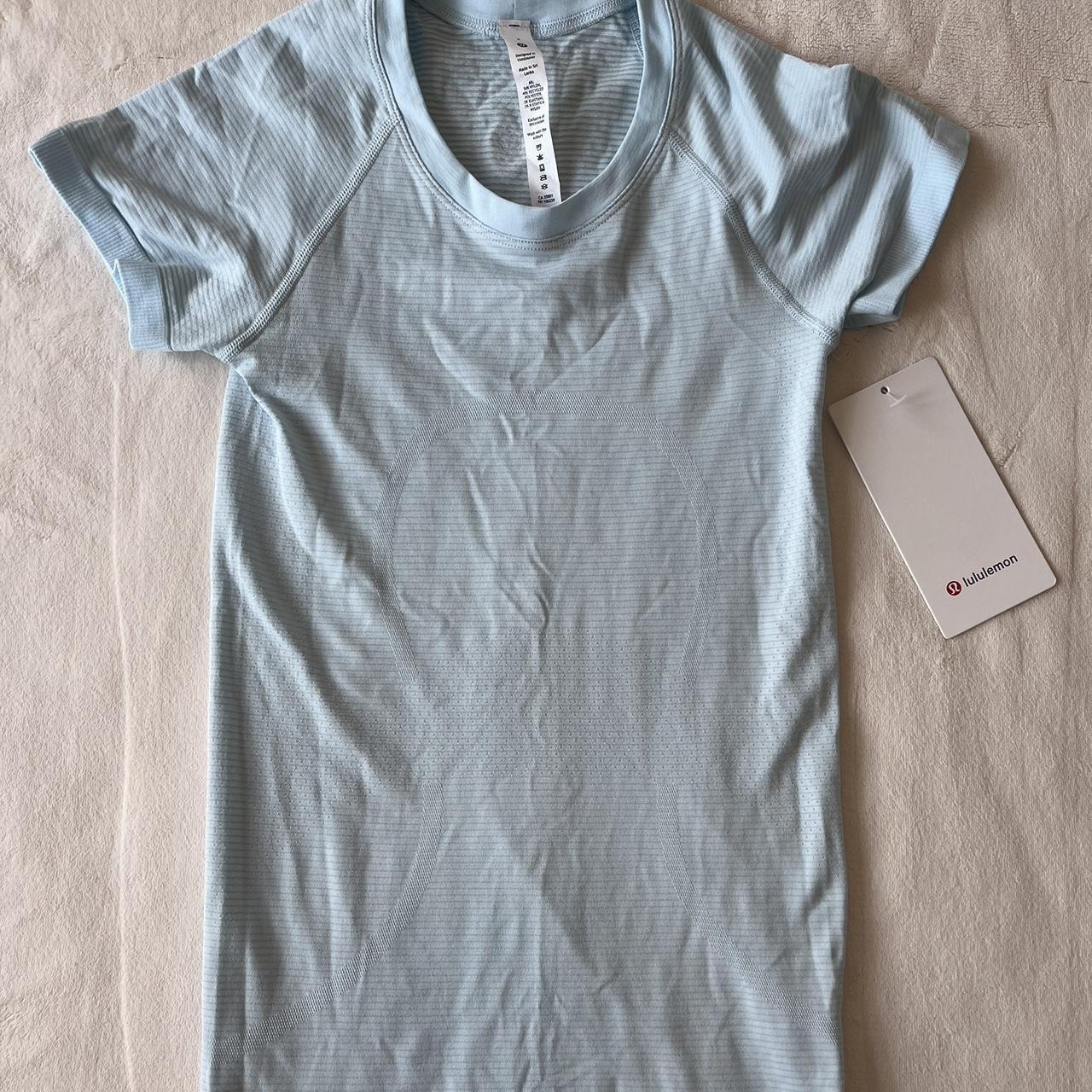 Powder blue Lululemon Swiftly Tech Short-Sleeve... - Depop