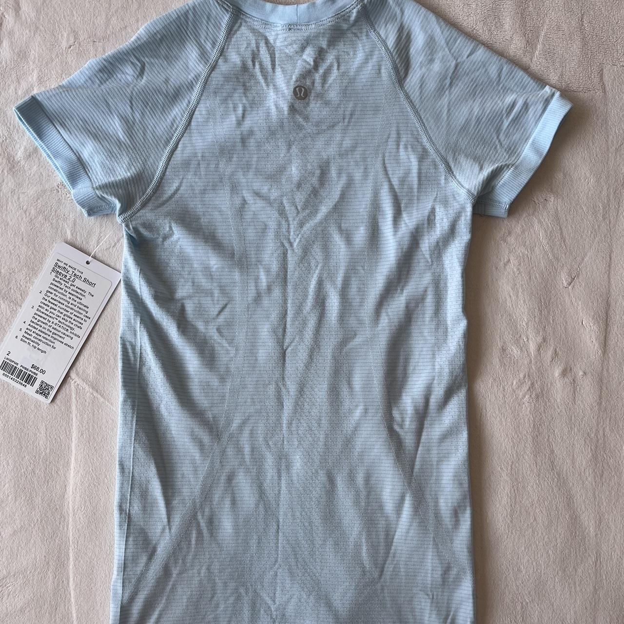 Powder blue Lululemon Swiftly Tech Short-Sleeve... - Depop