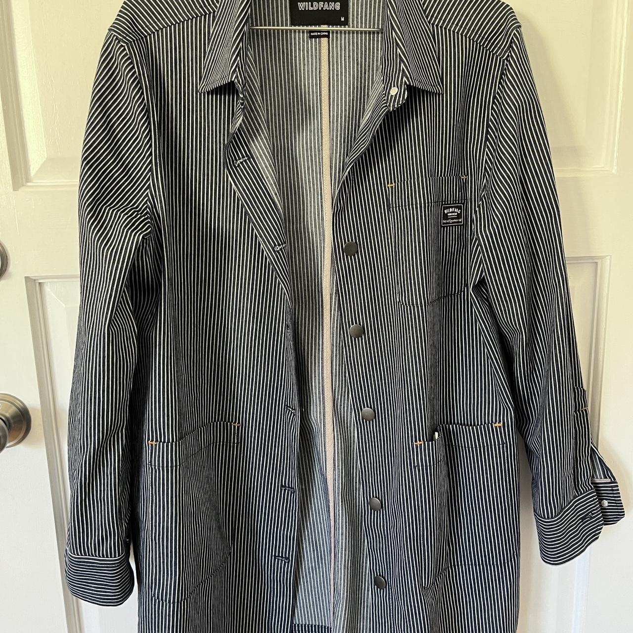 Wildfang pinstripe chore jacket, size M - Depop