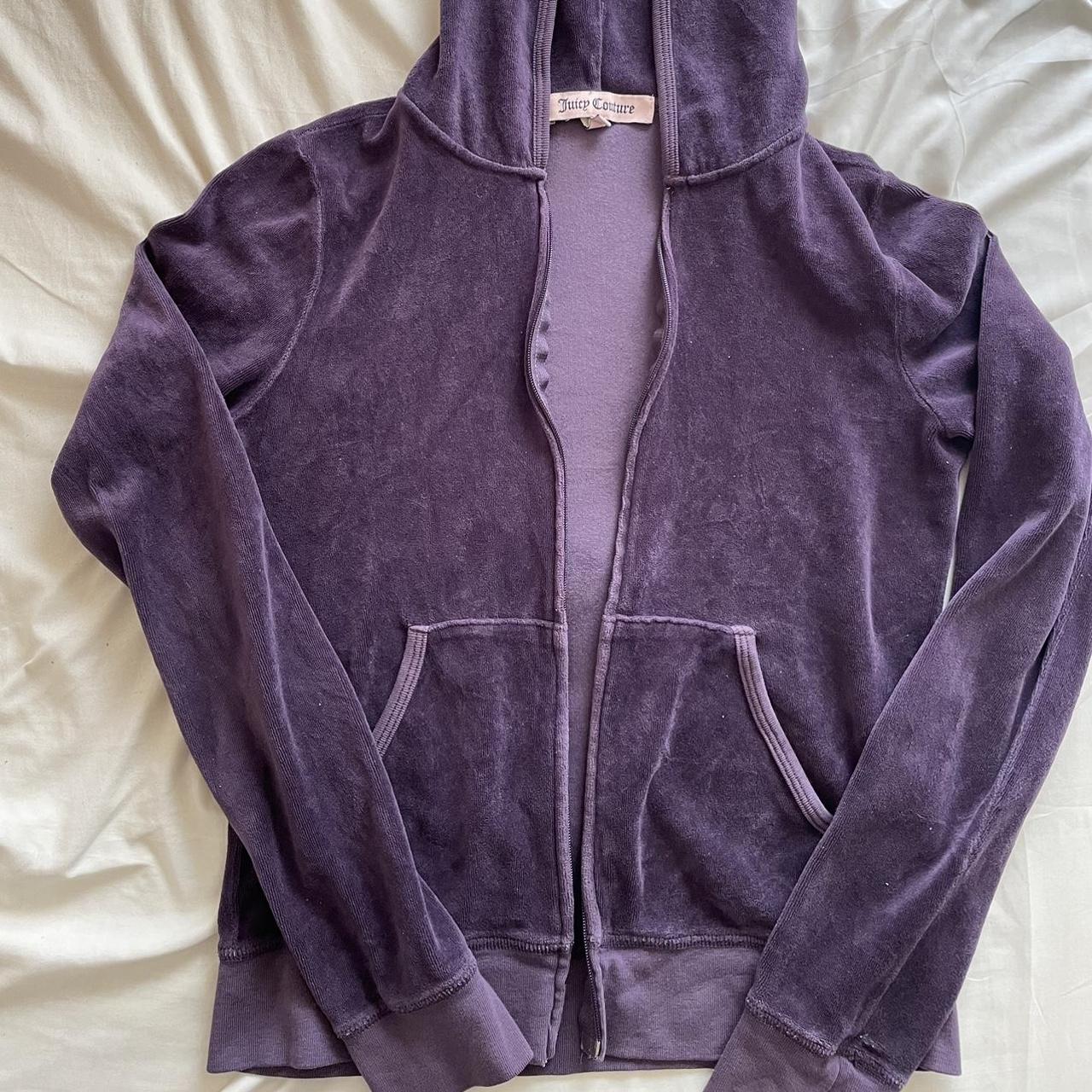 juicy couture dark purple jacket missing the zipper... - Depop