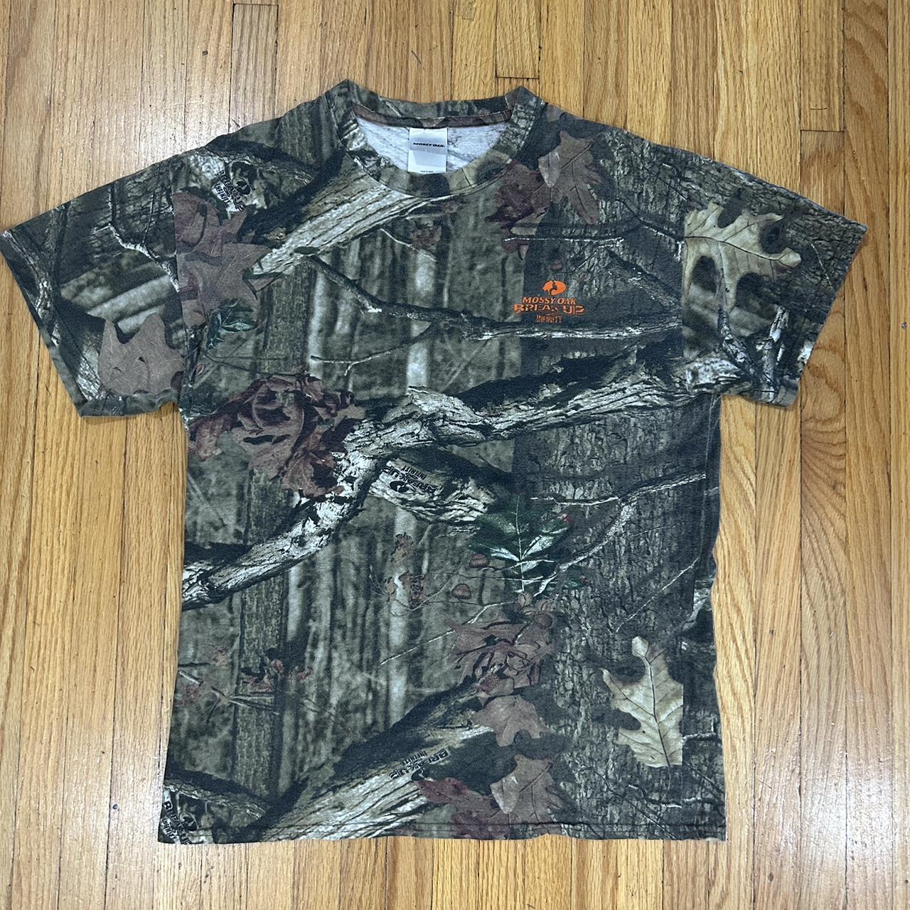 vintage real tree mossy oak tee cotton shirt. size... - Depop