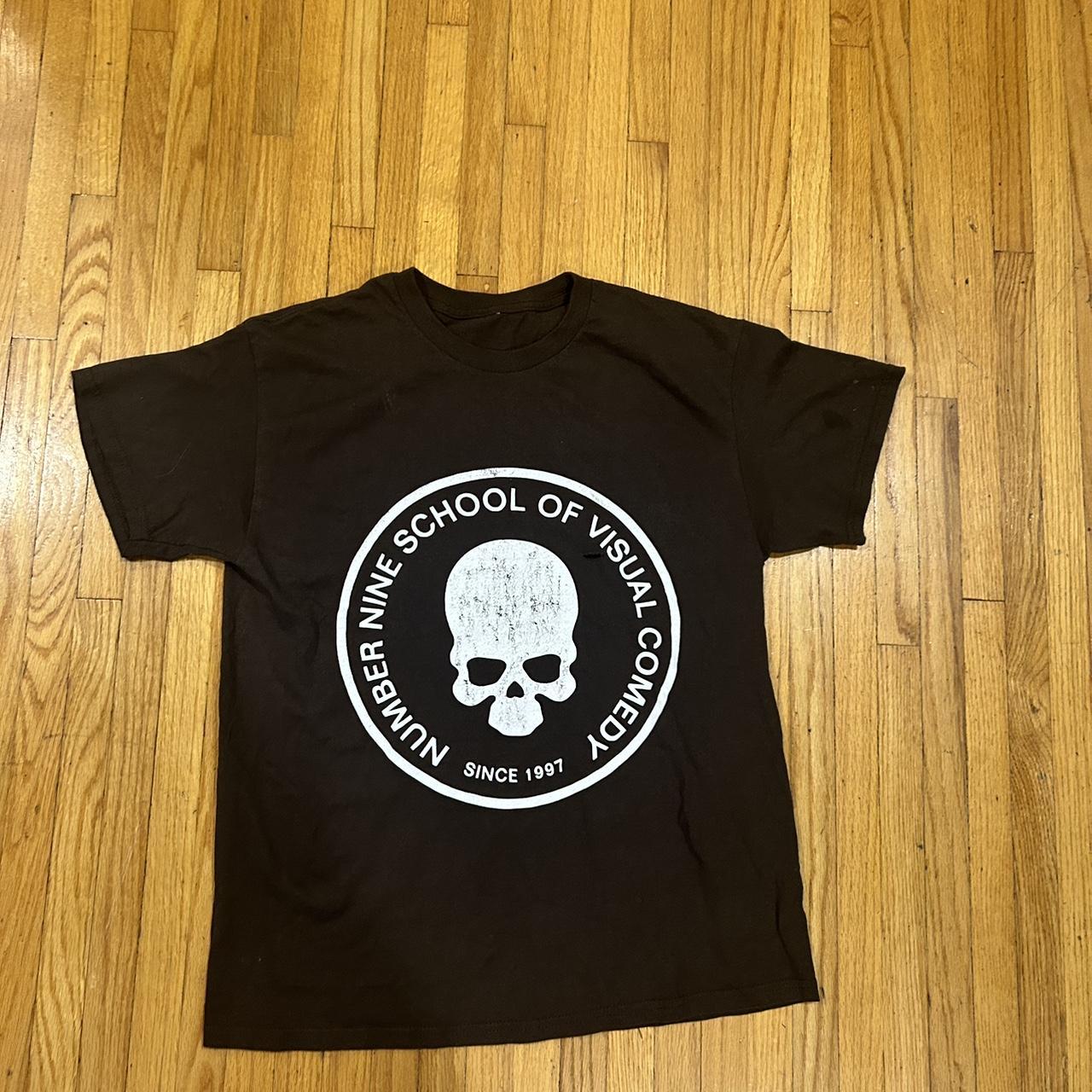 number nine school of visual comedy skull shirt.... - Depop