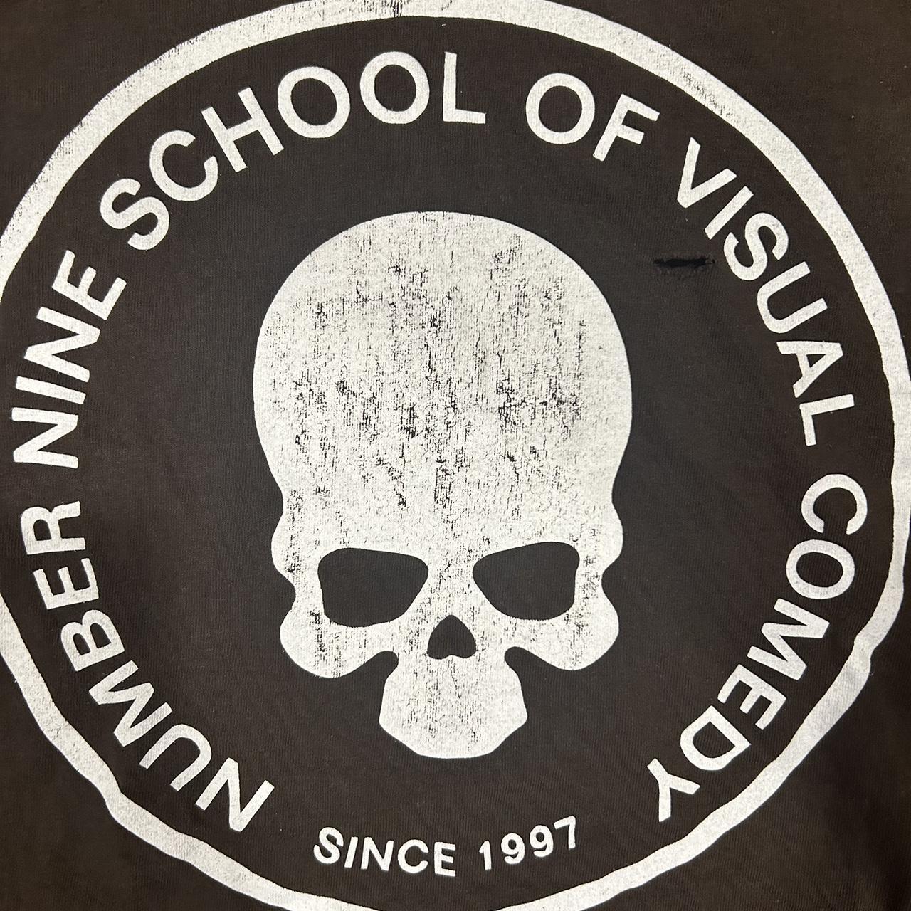 number nine school of visual comedy skull shirt.... - Depop