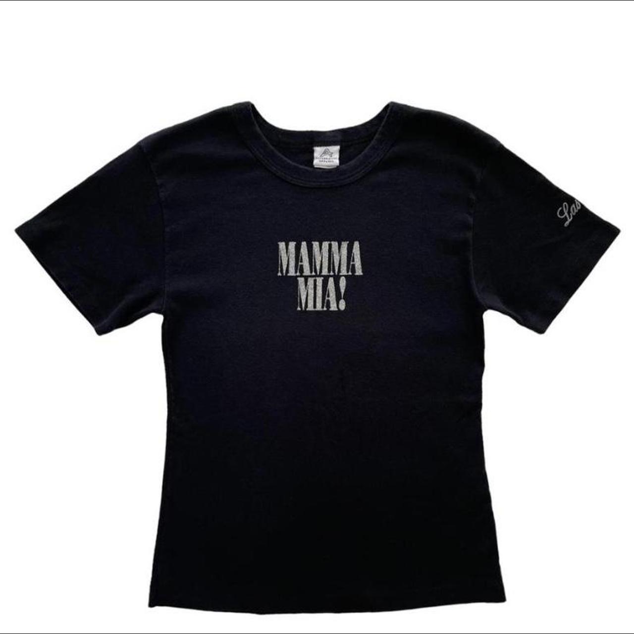Mamma Mia Merch Baby Tee W/ Glittery Font... - Depop