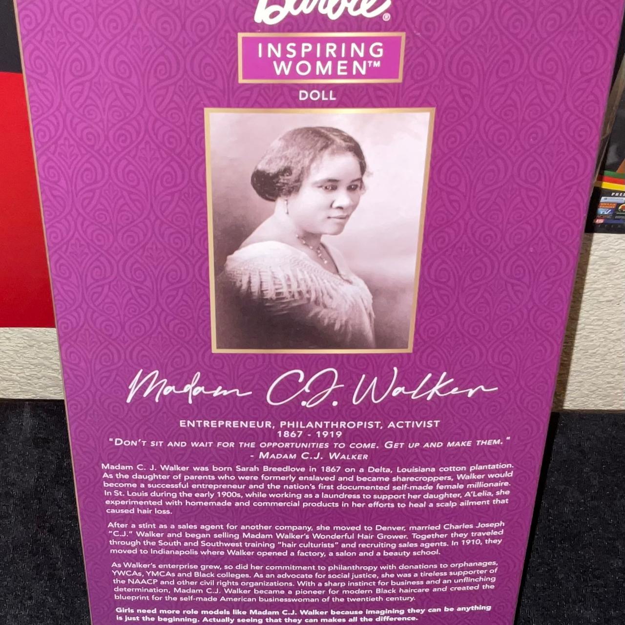 Madam CJ Walker Barbie Inspiring Women Doll Mattel... - Depop