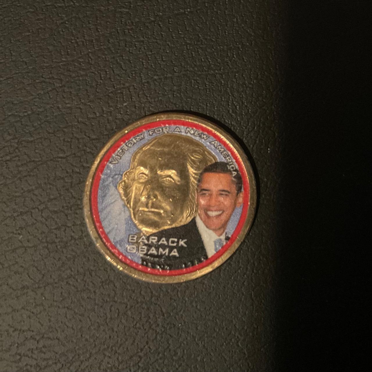 BARACK OBAMA Presidential $1 Dollar Coin Gold Plated... - Depop