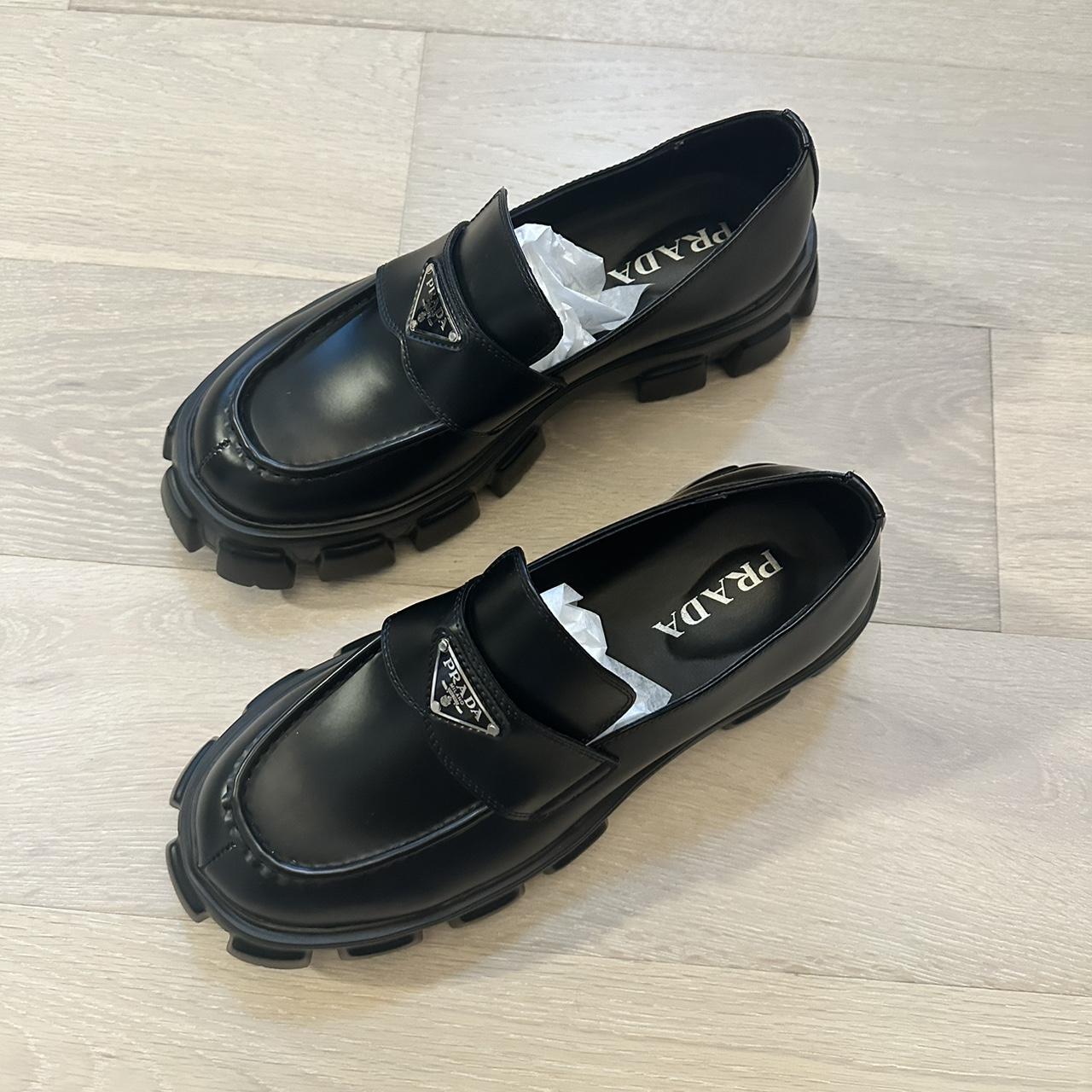 Chunky Prada Monolith Patent Leather Loafers -... | Depop