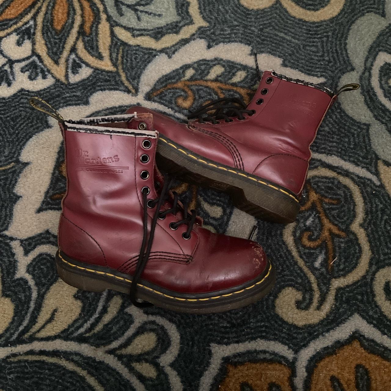 cherry red doc martens 🍒 have quite a few scuff... - Depop