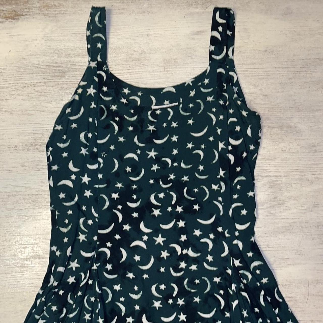 Vintage Y2K Moon and Stars Green Skater Style... - Depop