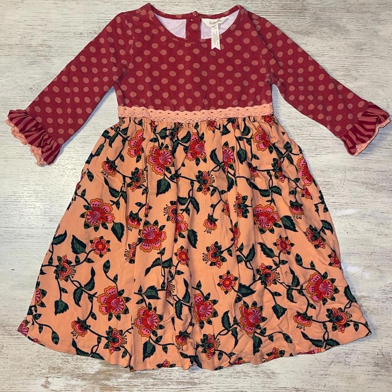 EUC Matilda Jane Polka Dot Floral Dress Size 8... - Depop