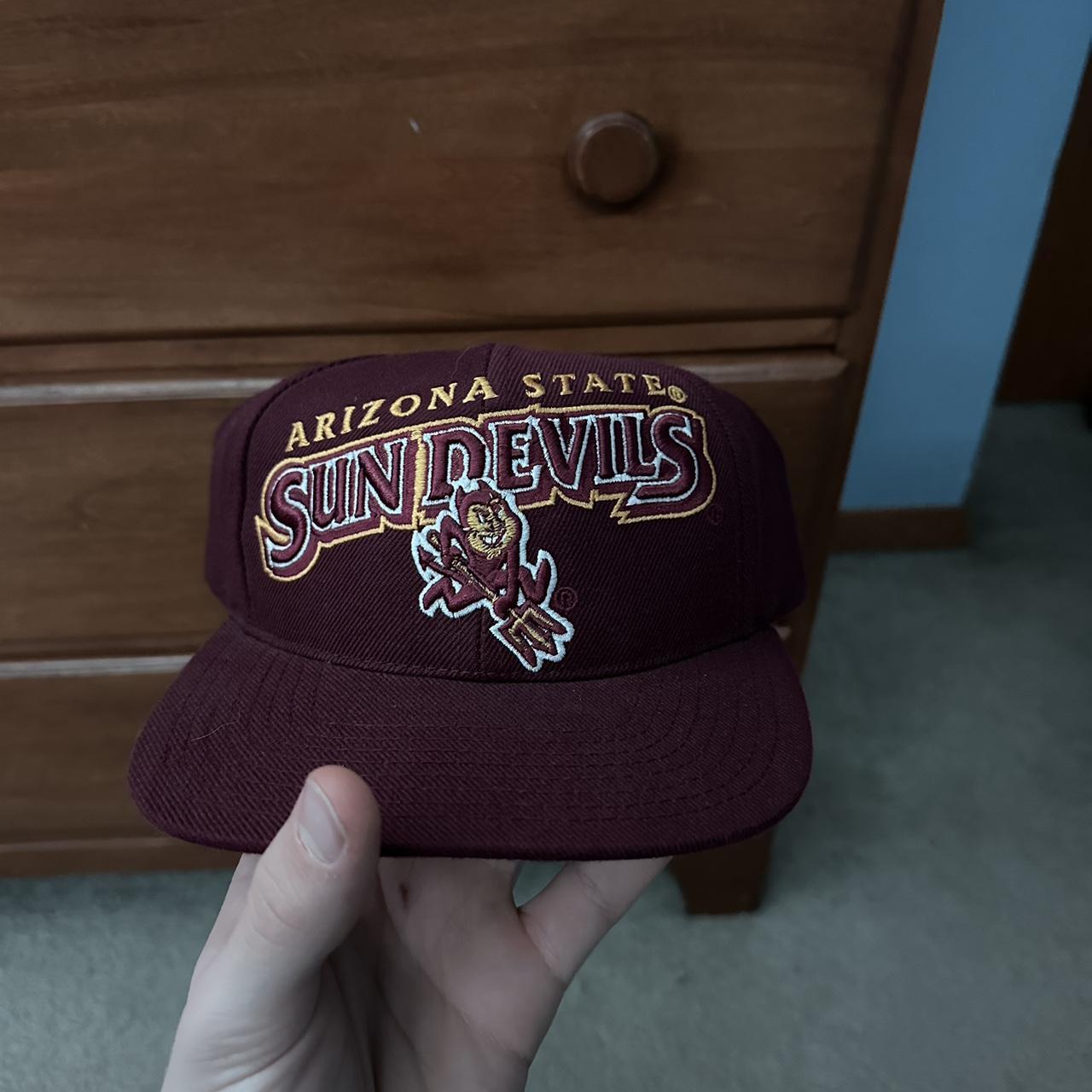 Vintage Wool ASU Snapback Crazy front graphic,... - Depop