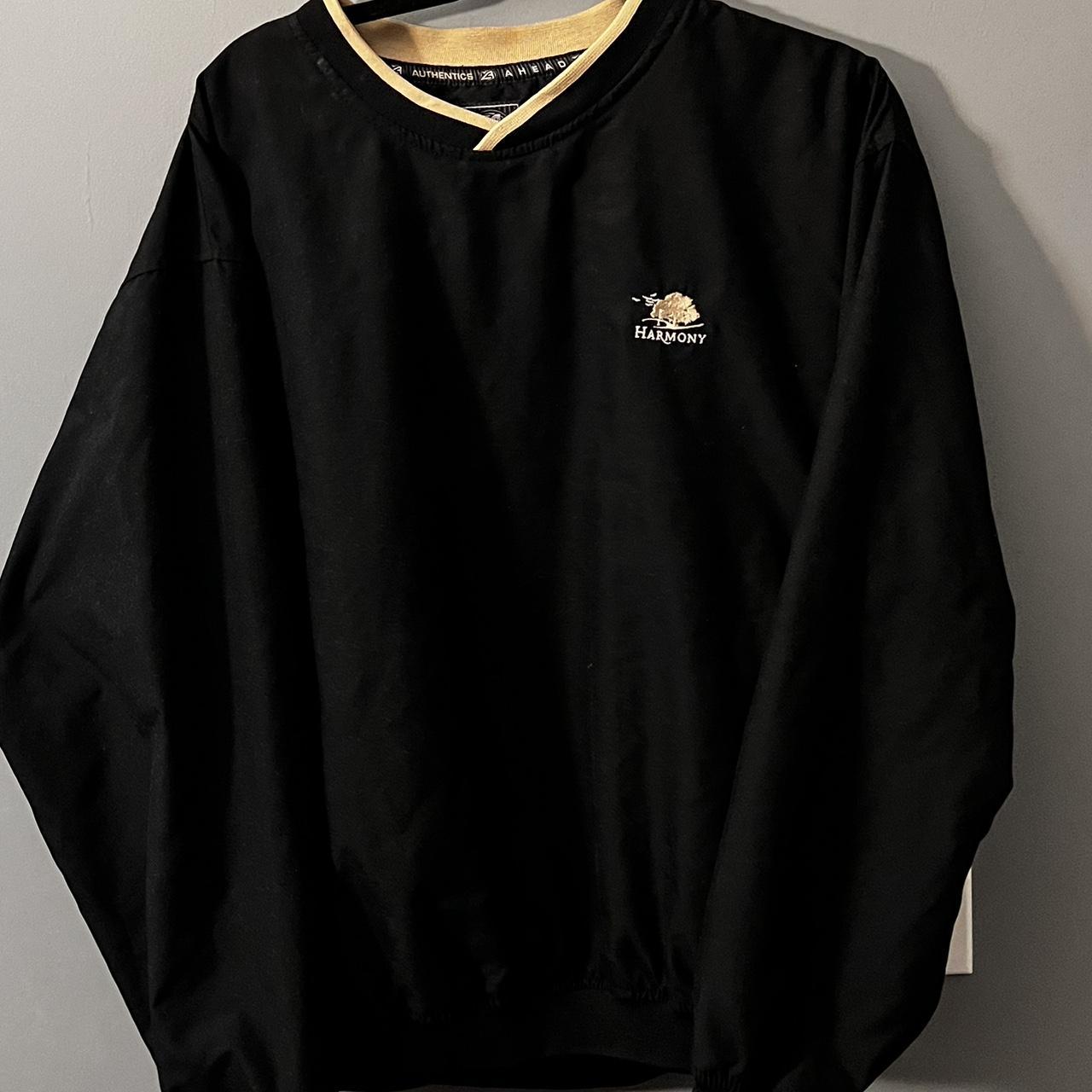 Men's Black and Gold Jumper | Depop