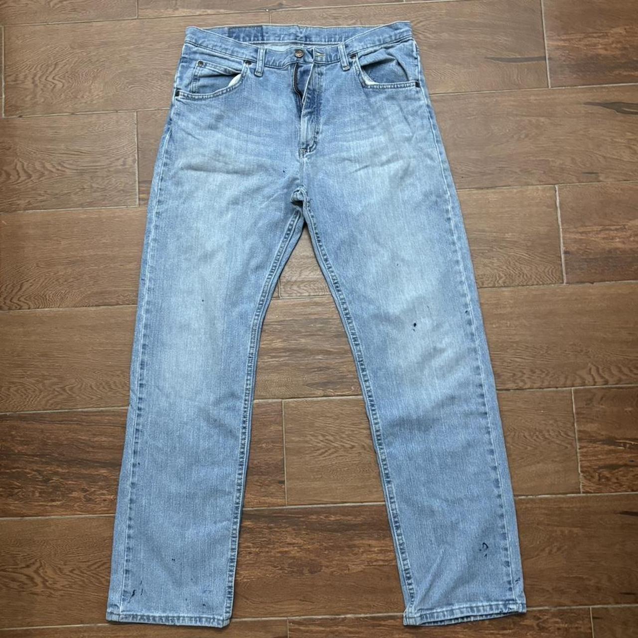 Wrangler men’s jeans size 33x32, has ink marks - Depop