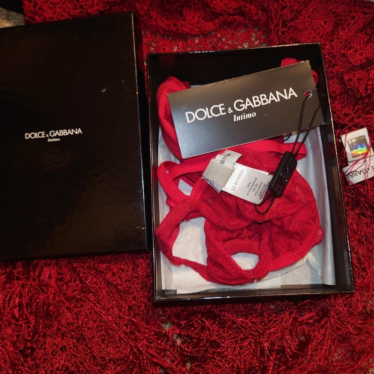 1998 lingerie D&G red lace set Vintage new with box... | Depop