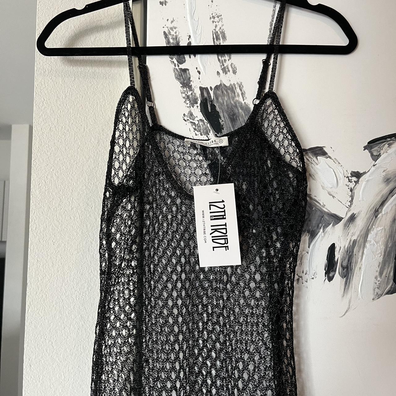 12th tribe sheer mesh festival cover up dress.... - Depop
