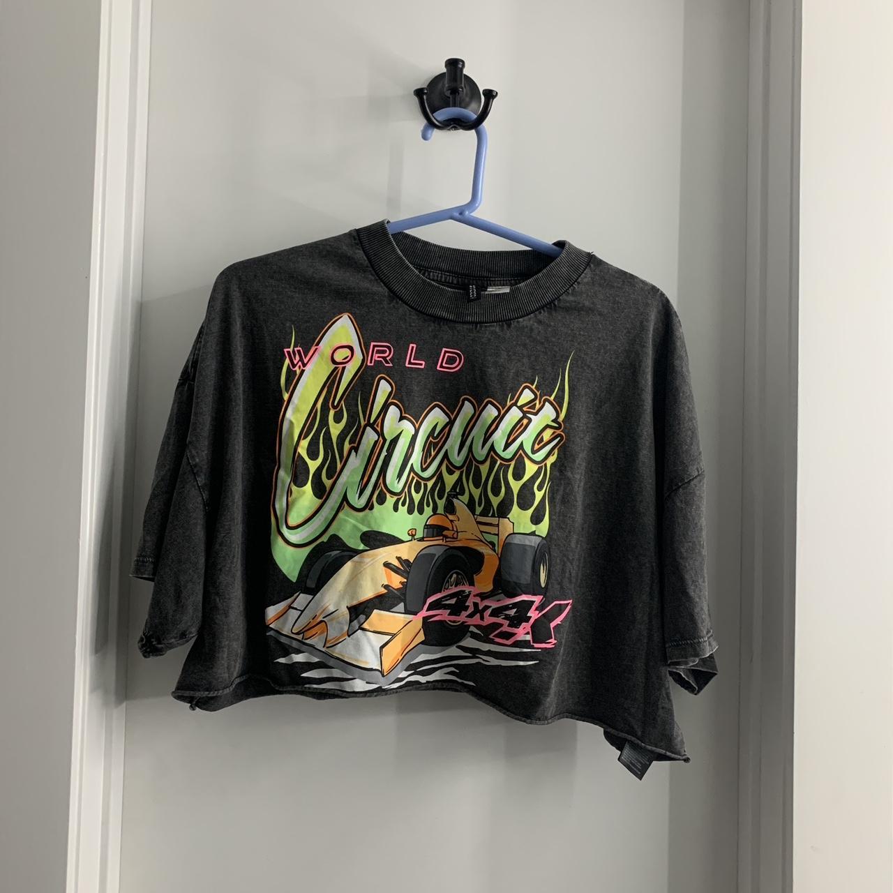 H&M Formula One Graphic Crop-Tee 🏎️Super colorful 🏎️... - Depop