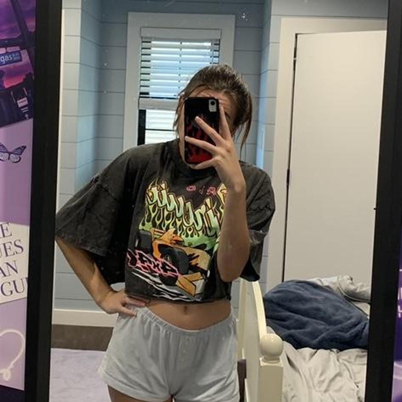 H&M Formula One Graphic Crop-Tee 🏎️Super colorful 🏎️... - Depop