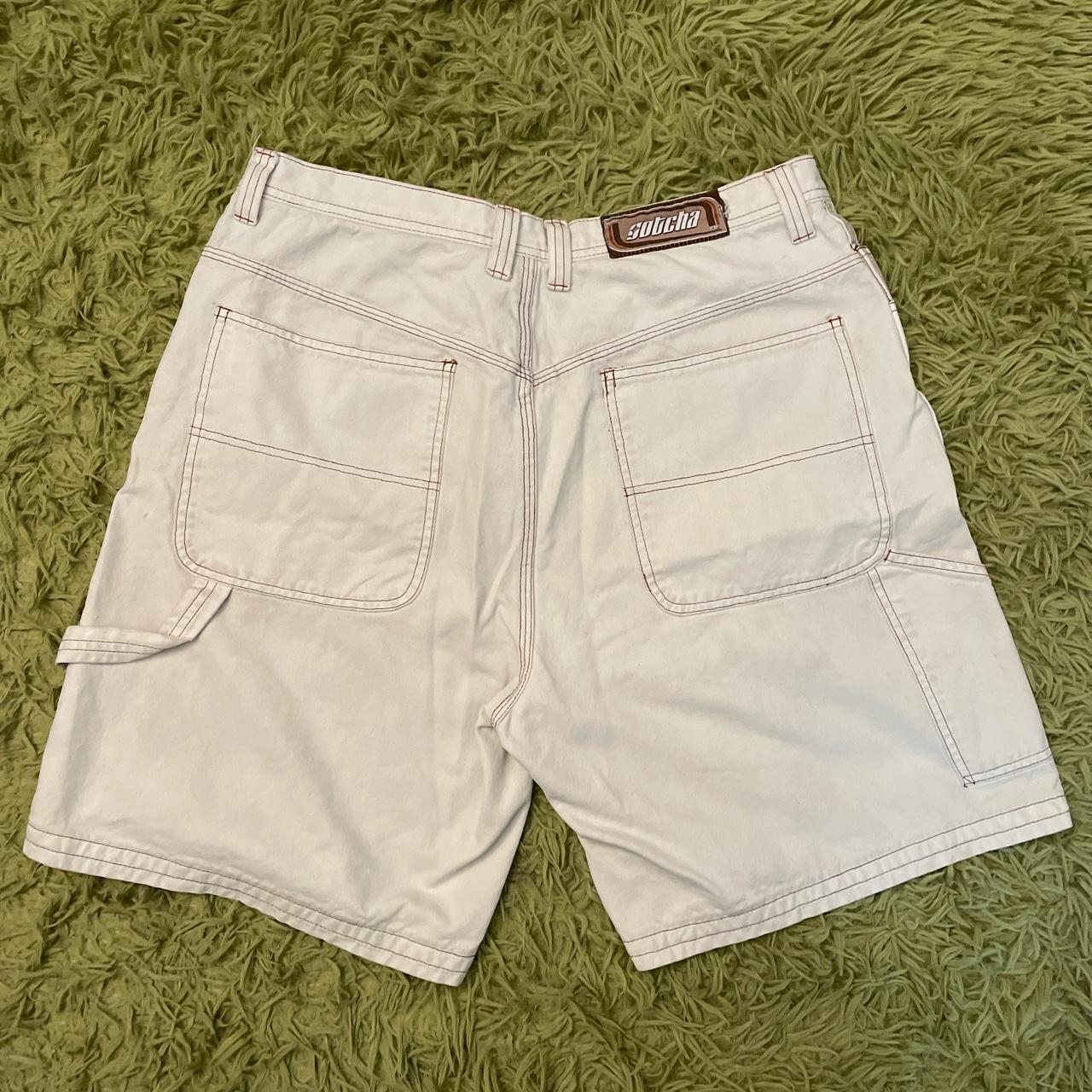 Gotcha Men's Cream and Brown Shorts | Depop