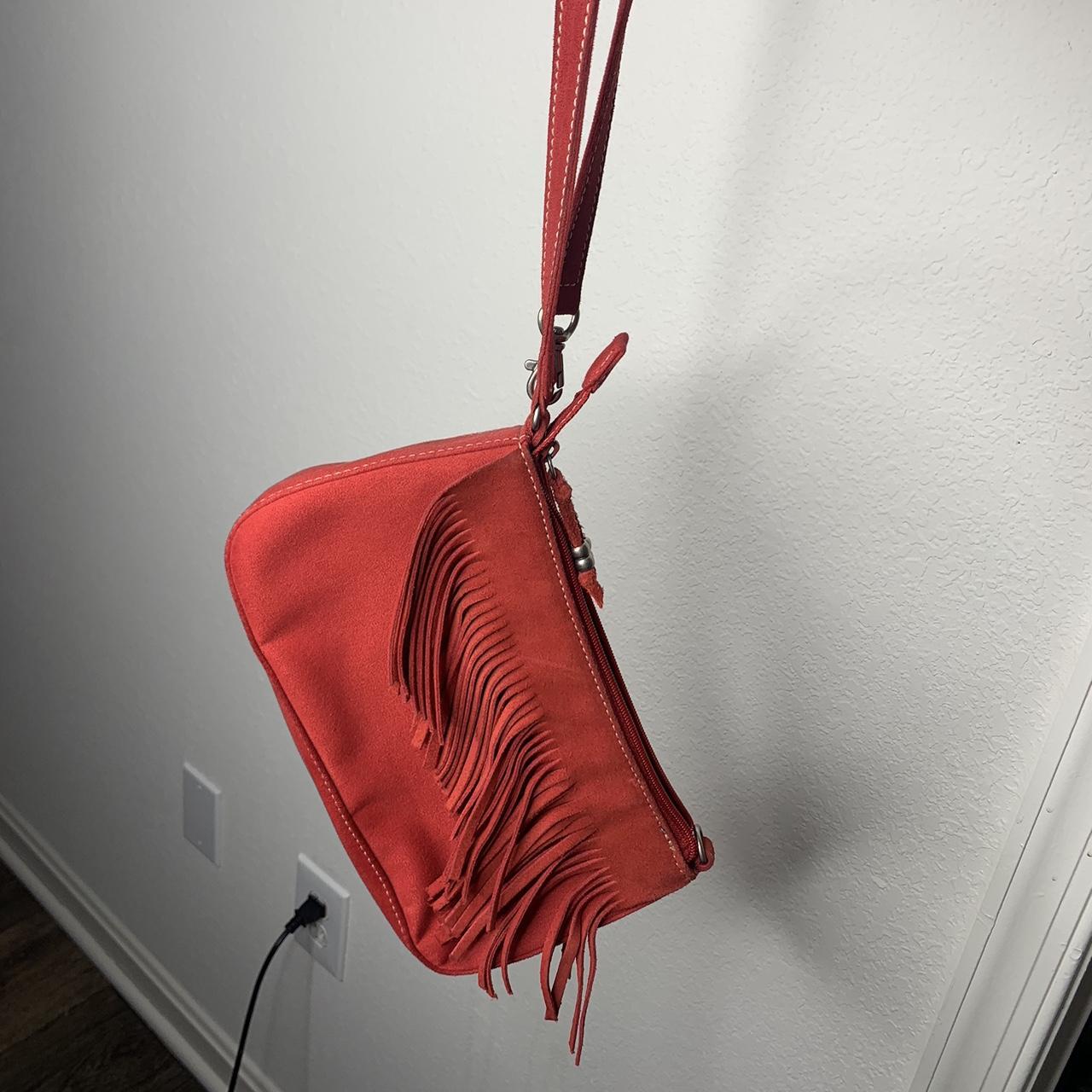Small red Nine West wrist or shoulder bag.... - Depop
