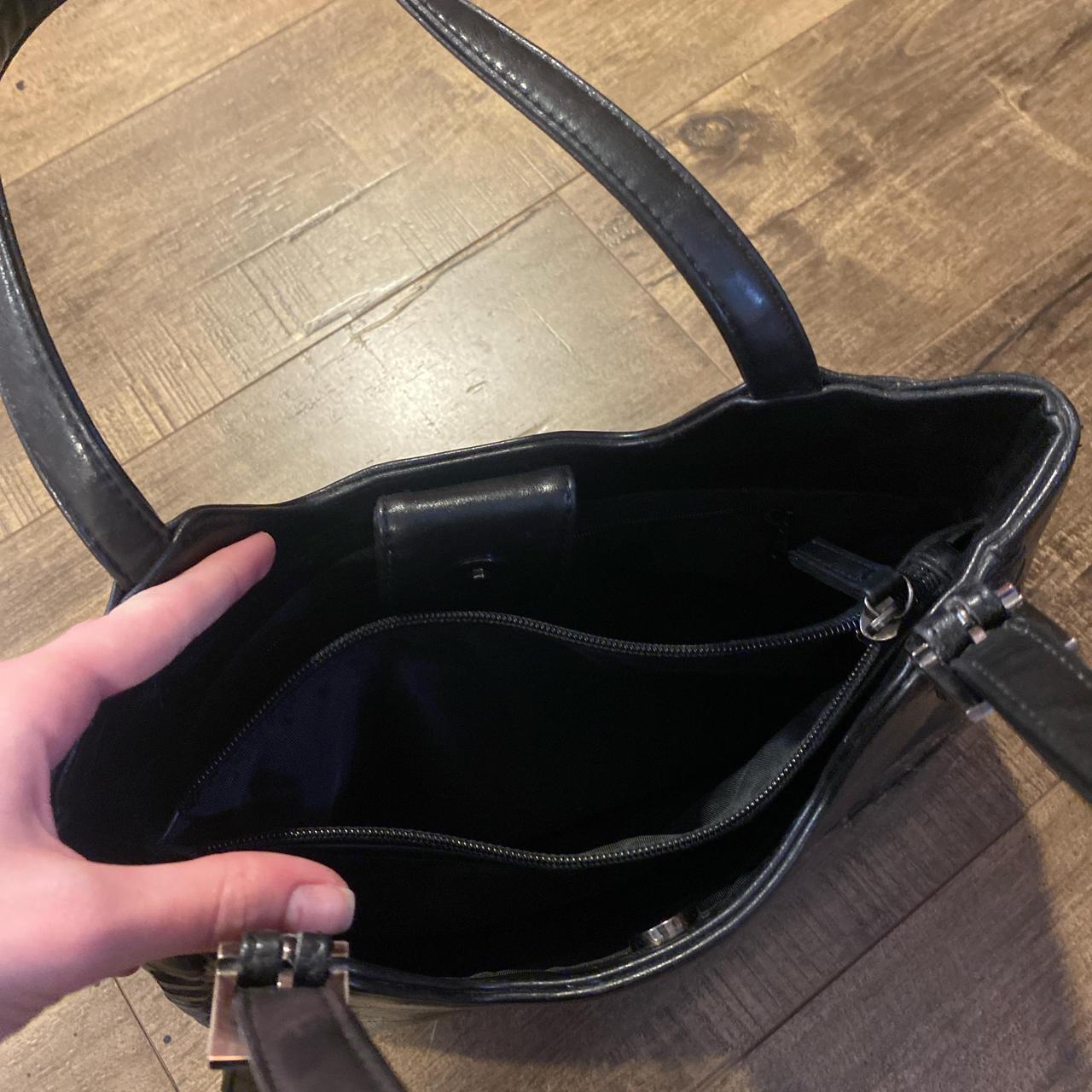 Vintage y2k leather Guess shoulder bag DEEPLY loved... - Depop