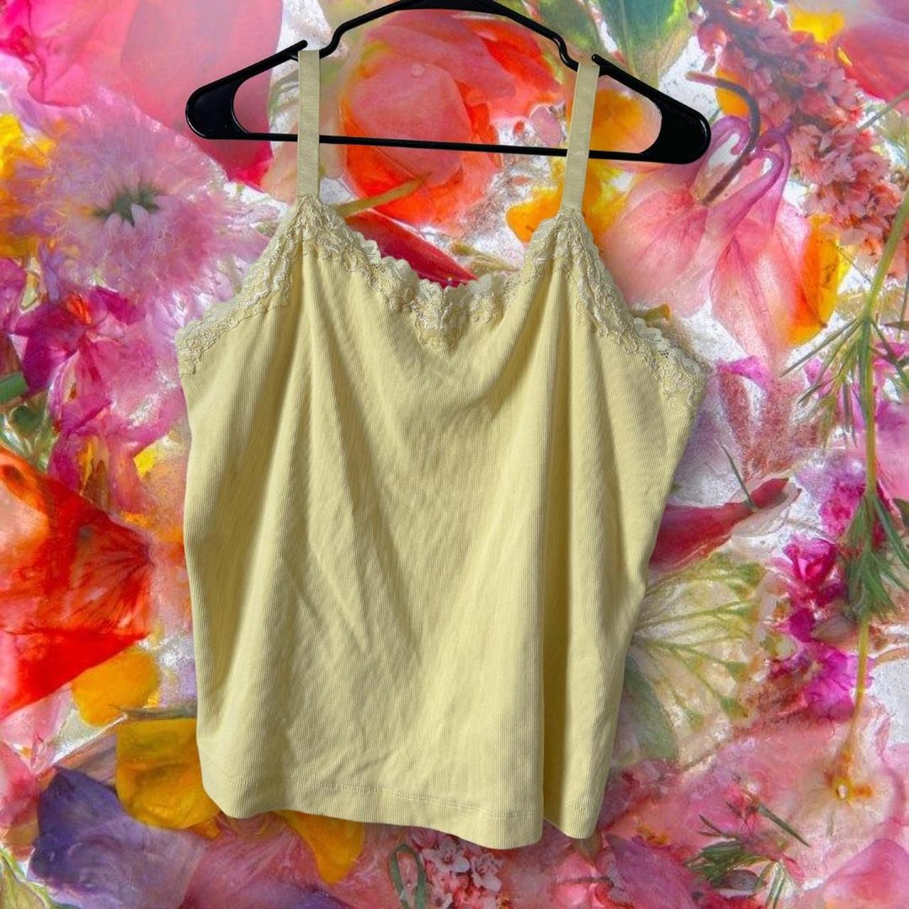 pastel yellow baby tank from chicos! its a really... - Depop