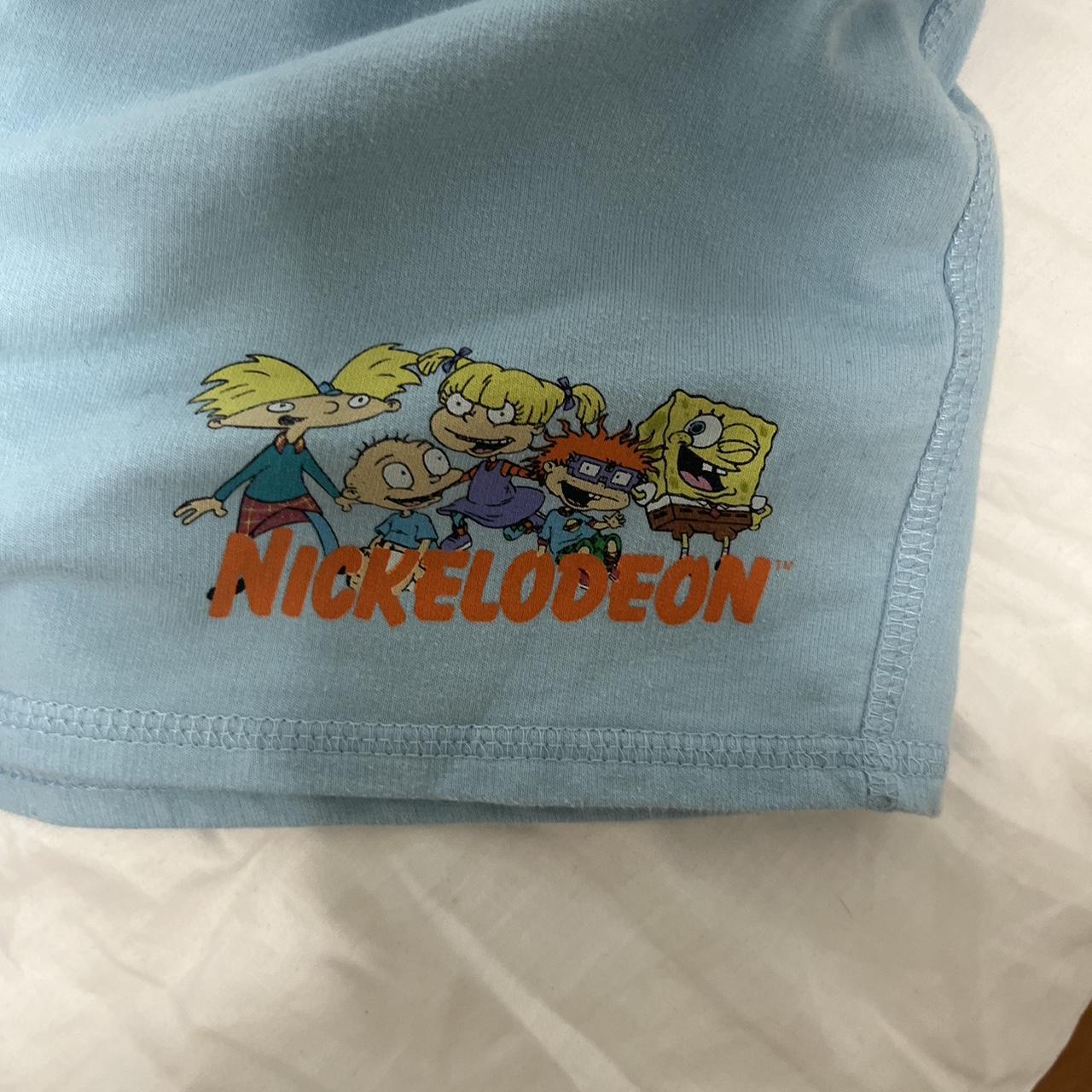 blue Nickelodeon shorts - Depop