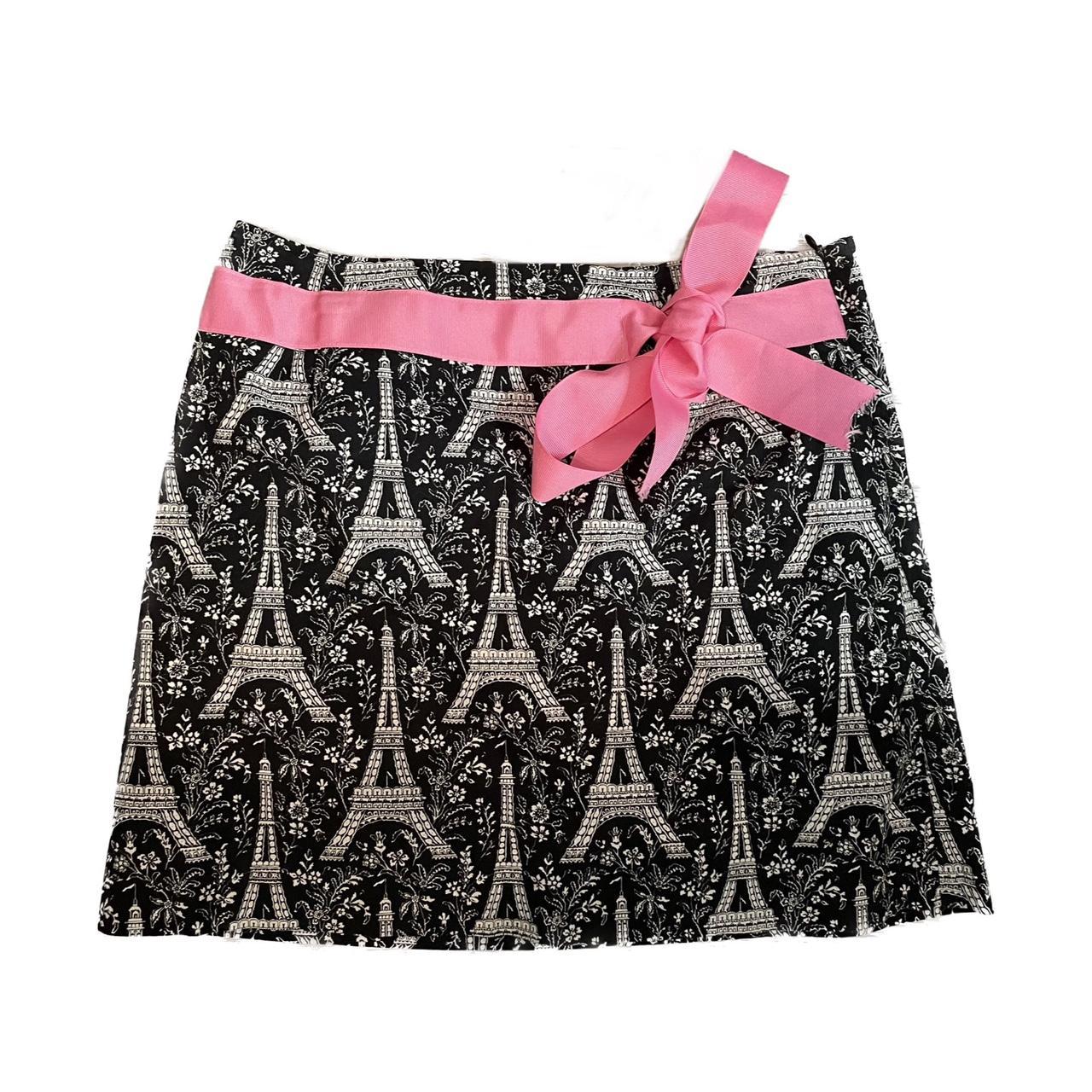 Adorable paris/Eiffel tower themed skirt, pink lace... - Depop