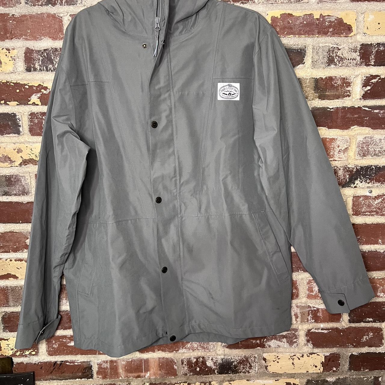Poler stuff rain coat. Large. Grey color #raincoat... - Depop