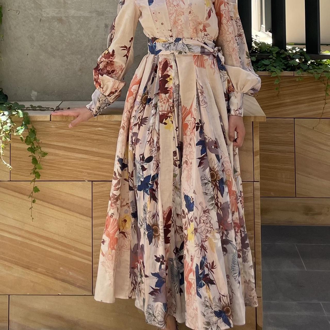 LEO LIN BRAND NEW PRINT MIDI DRESS Very elegant... - Depop