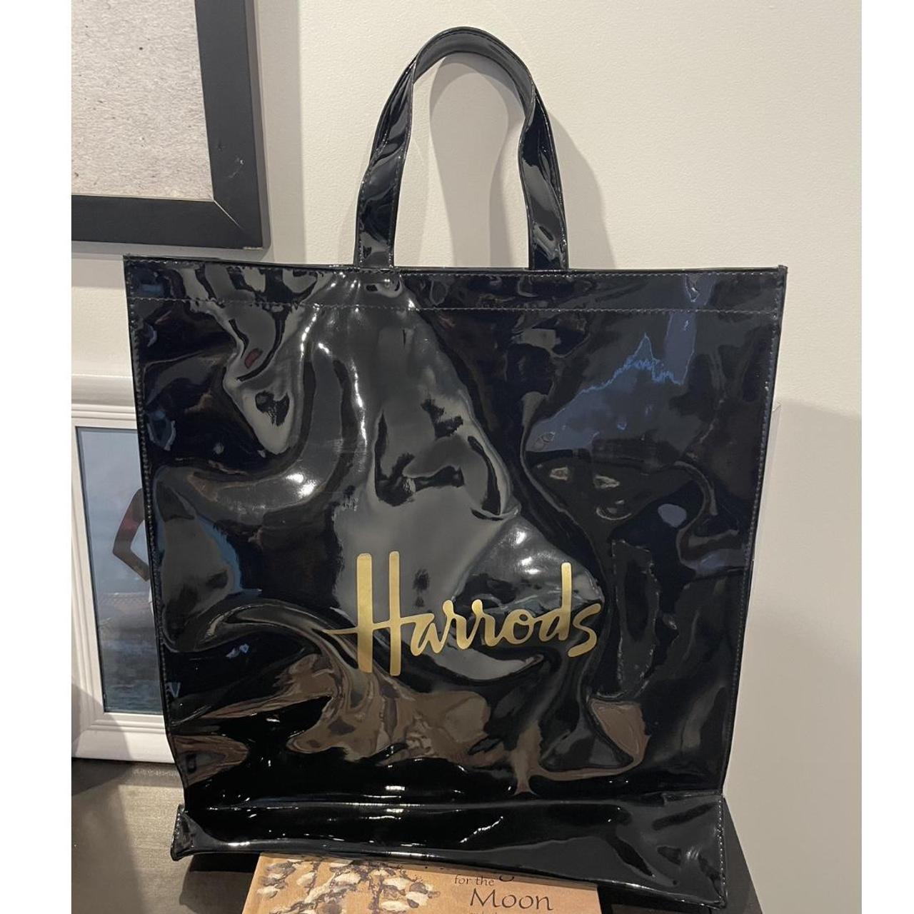 Harrods Large Logo Shopping Bag Used a few times -... - Depop