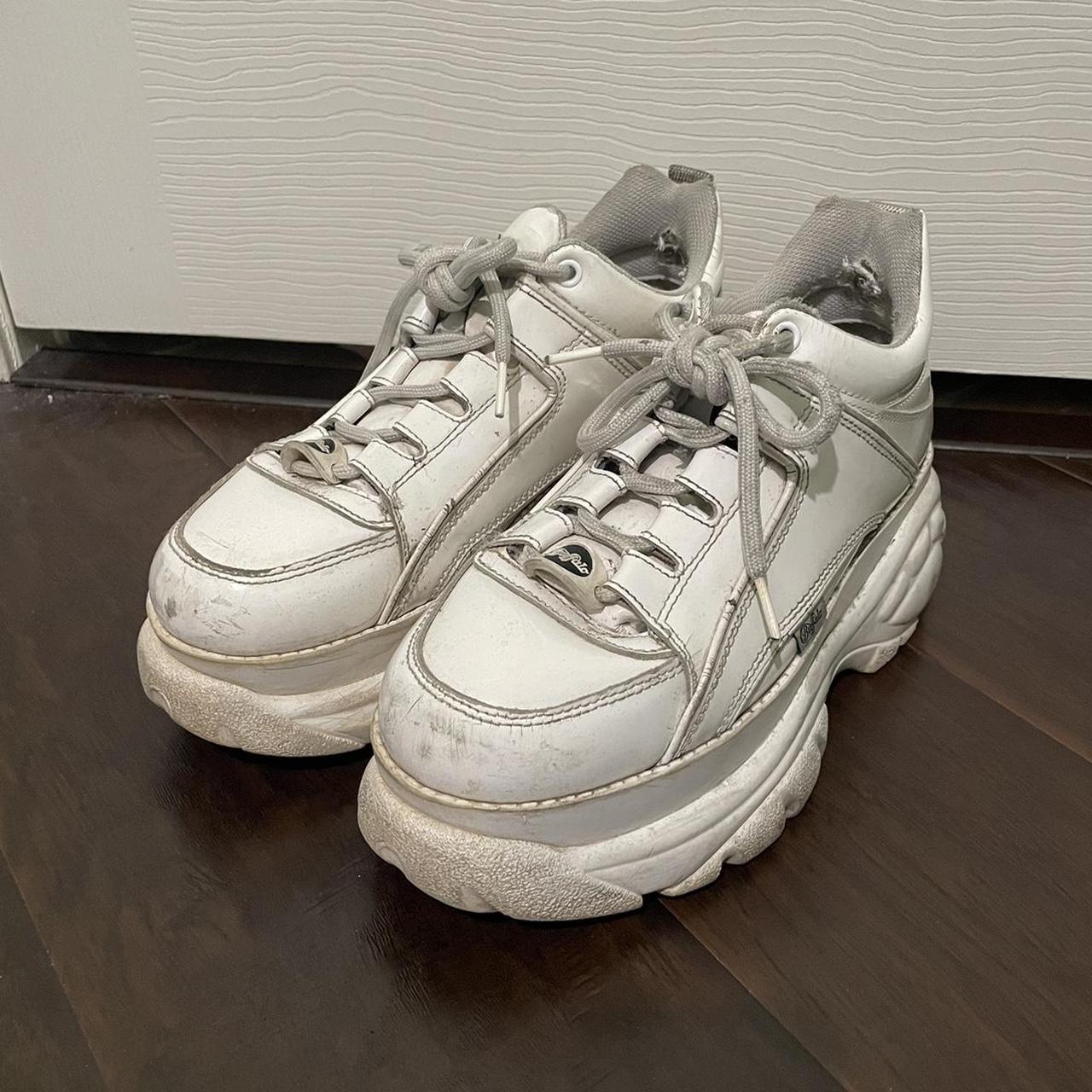 Cute White Buffalo Platforms 2-3 inches of platform... - Depop