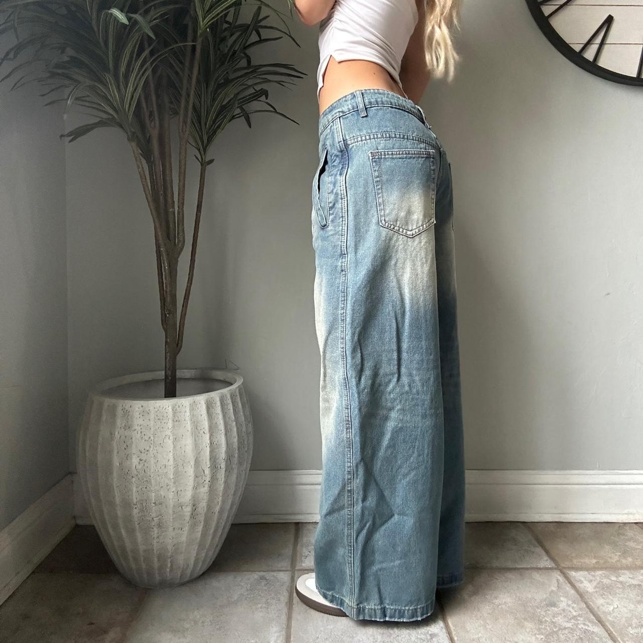 baggy wide leg relaxed fit jeans • manfinity brand,... - Depop