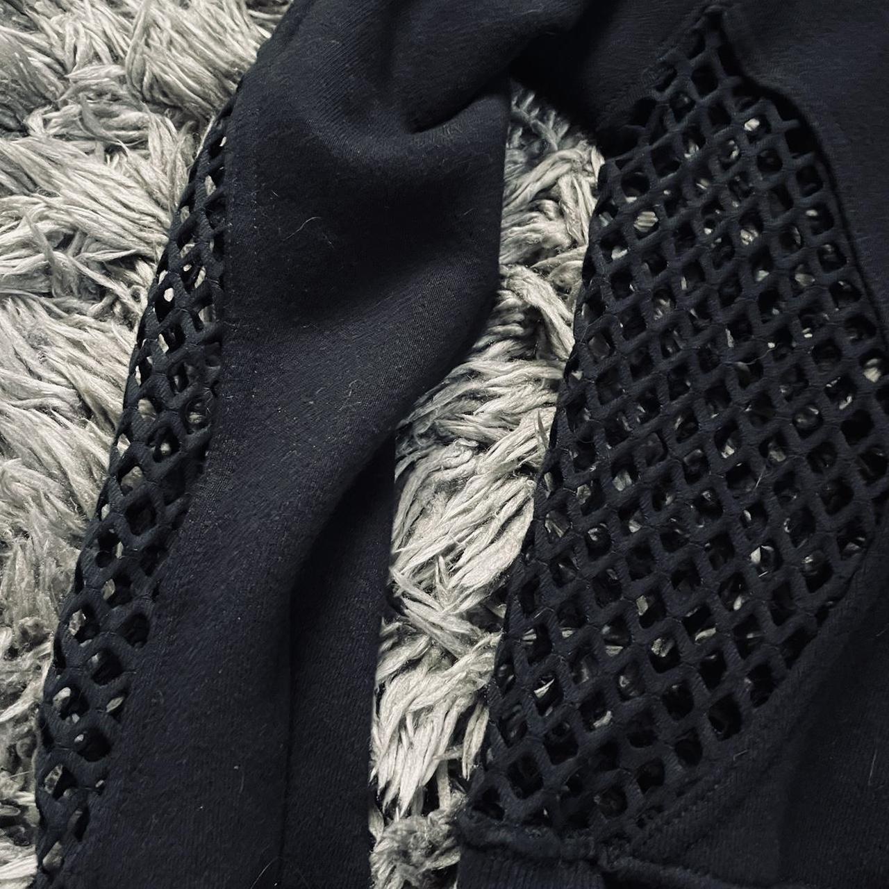 Good American fishnet zip-up hoodie Size:... | Depop