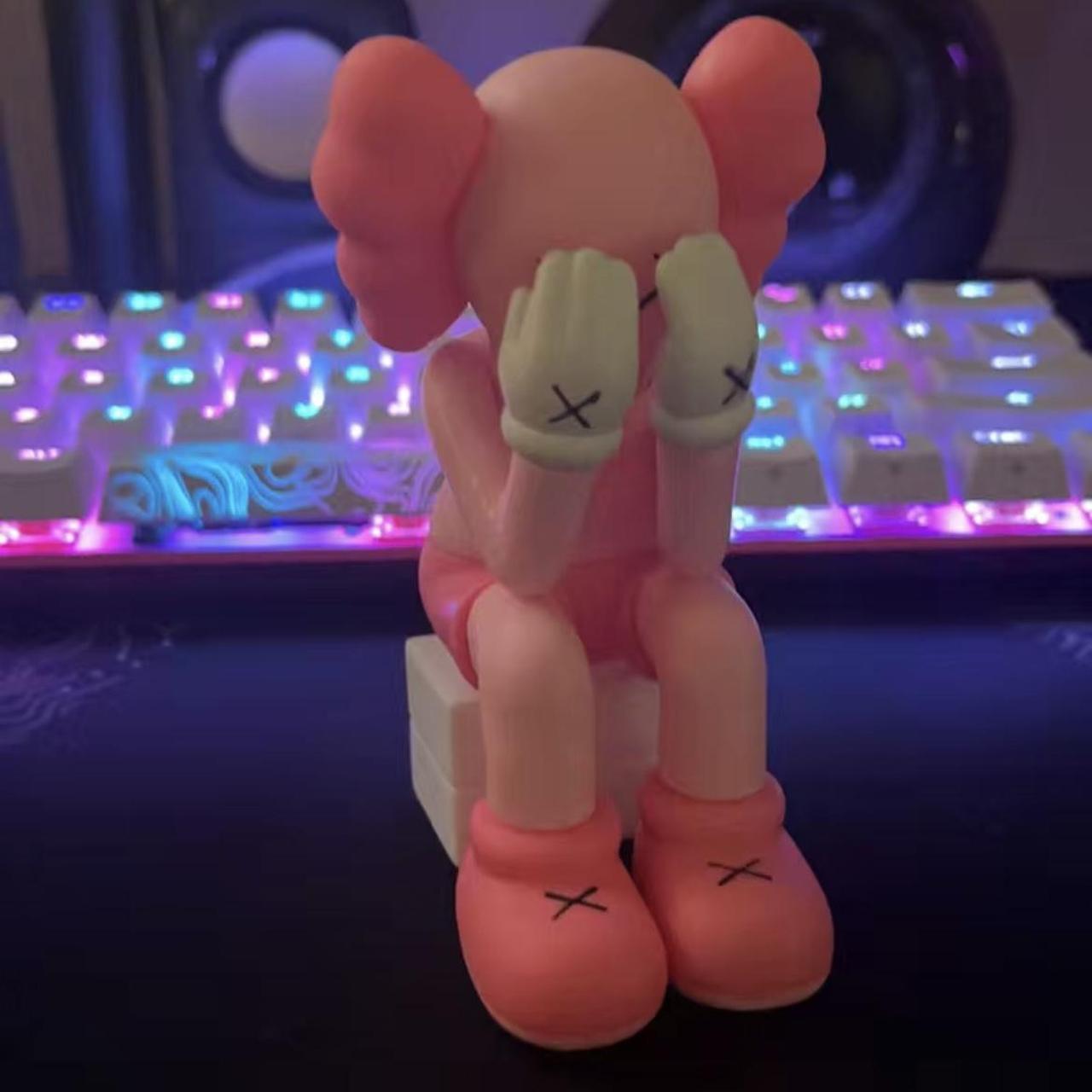 Cartoon KAWS Cover Face Cos Personality Hand-made... - Depop