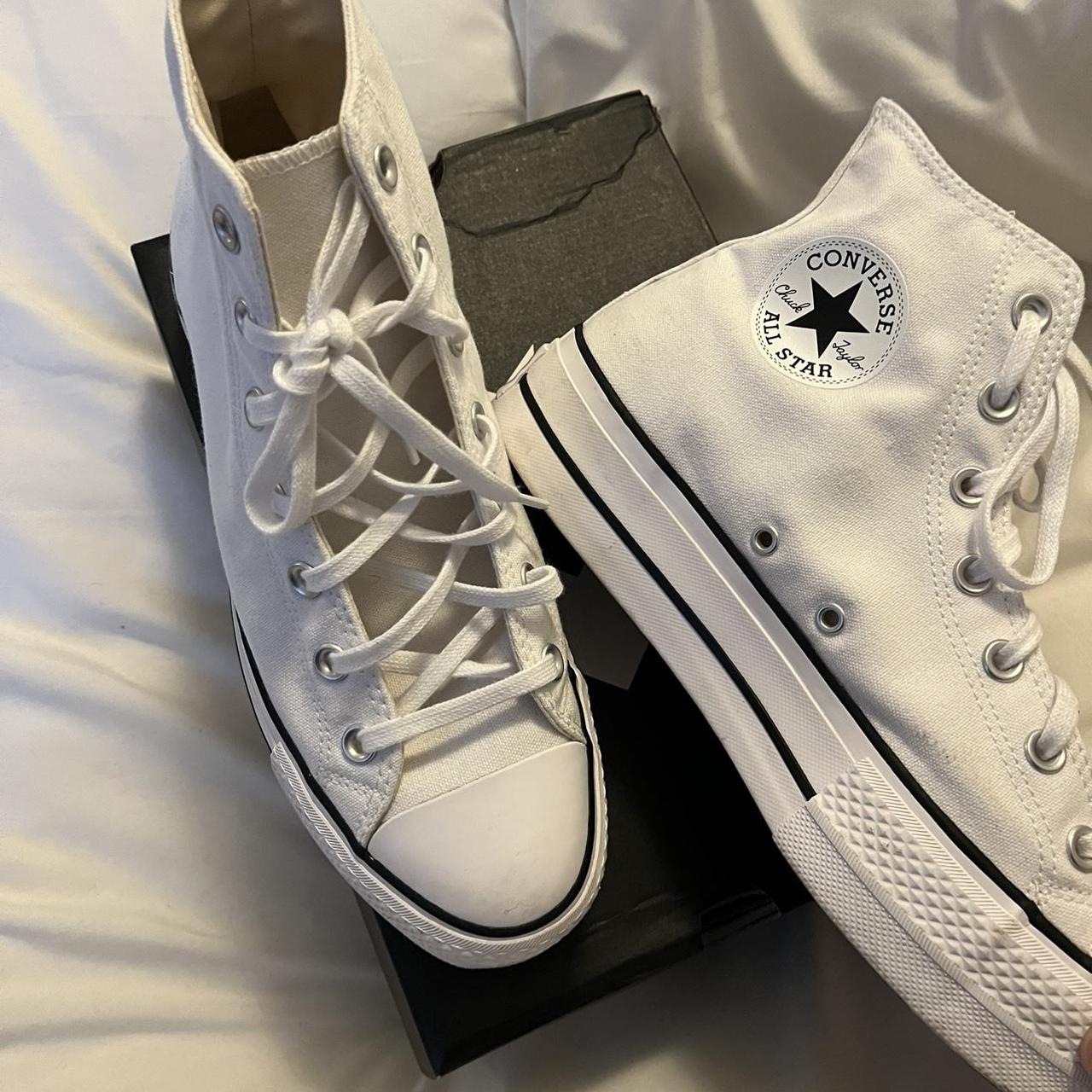 Converse platforms Worn max 5 times with few marks... - Depop