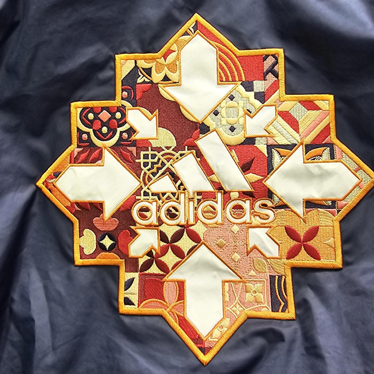 Blue Adidas X Arsenal bomber jacket Size L (fleece... - Depop